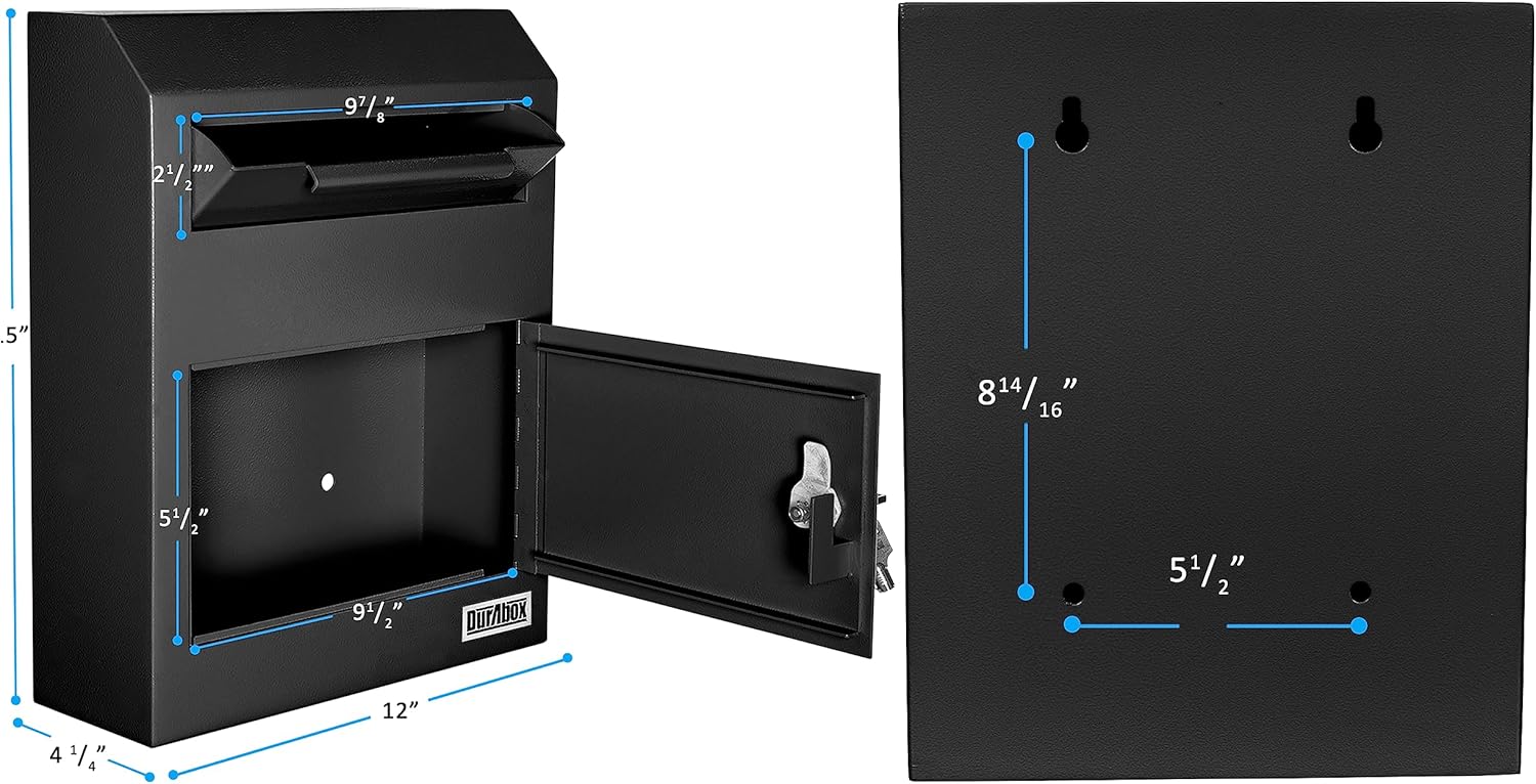 DuraBox Wall Mount Locking Drop Box, Heavy Duty Steel Mailbox for Rent ...