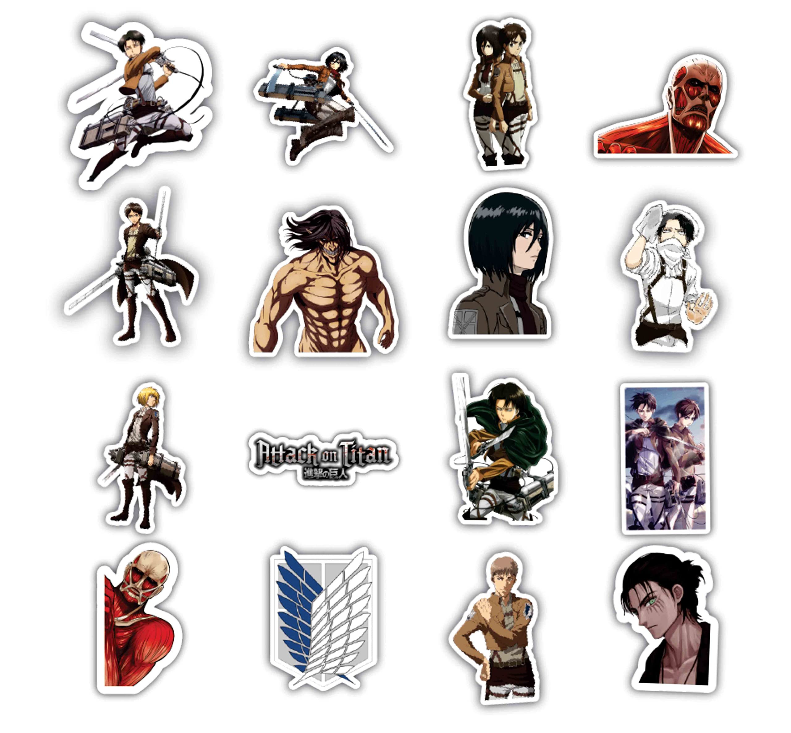 Aapki Marzi Attack on Titan (AOT) Stickers - Pack of 16 | Vinyl ...