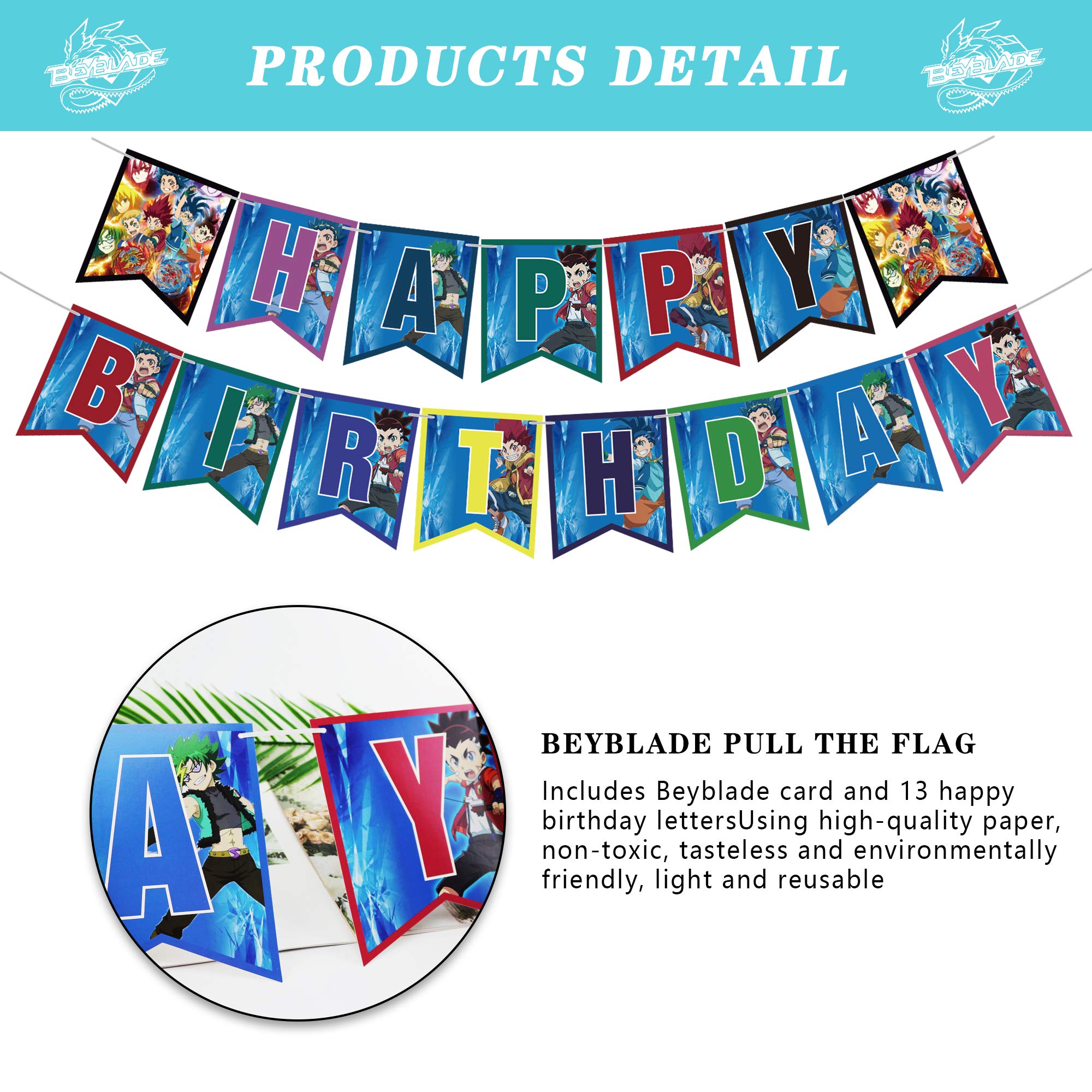 Buy Beyblade Birthday Party Supplies, Beyblade Party Decorations Kits ...