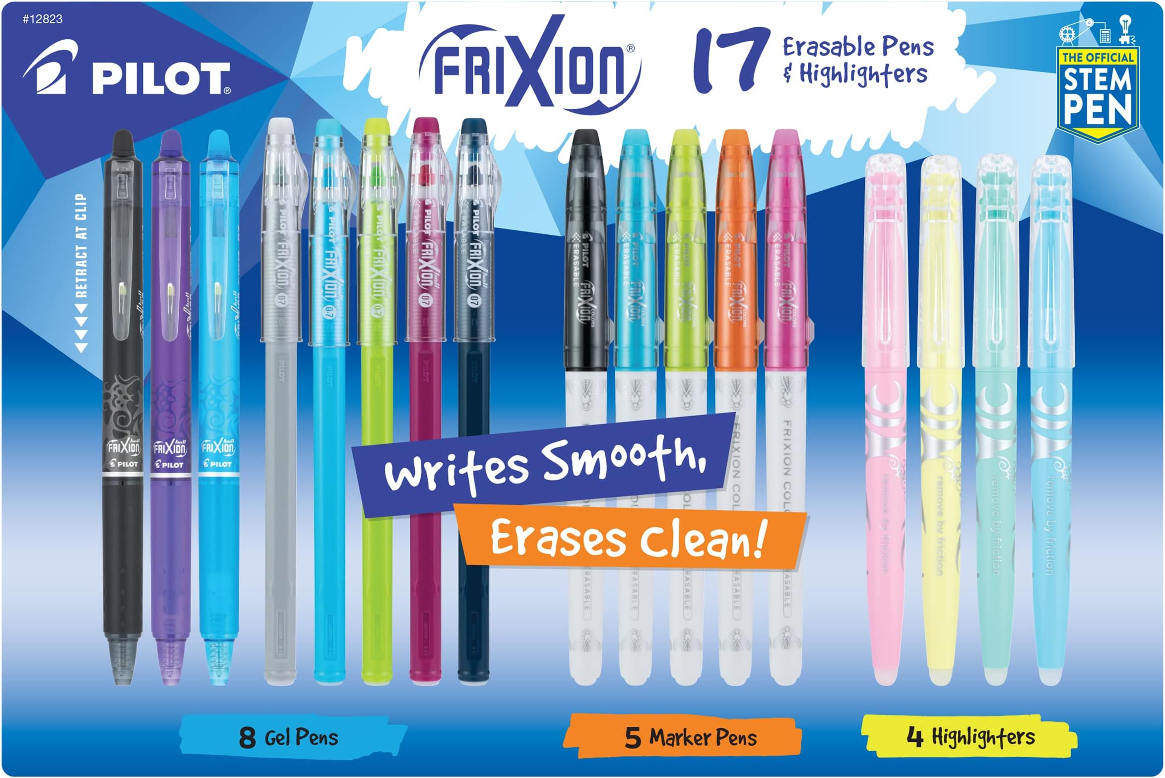 Amazon.com: Pilot, FriXion Clicker Erasable Gel Pens, Extra Fine Point ...