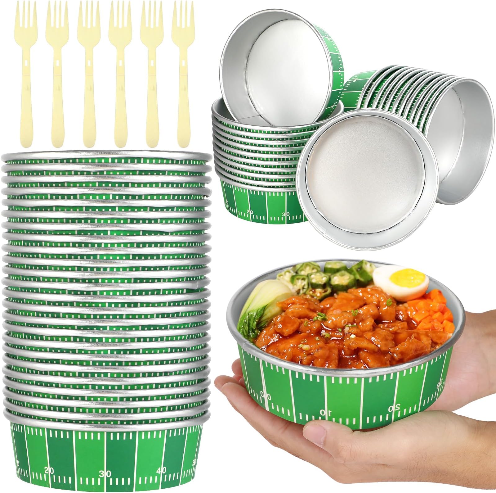 Amazon.com | gisgfim 24 Set Football Party Supplies 18.6oz Football ...