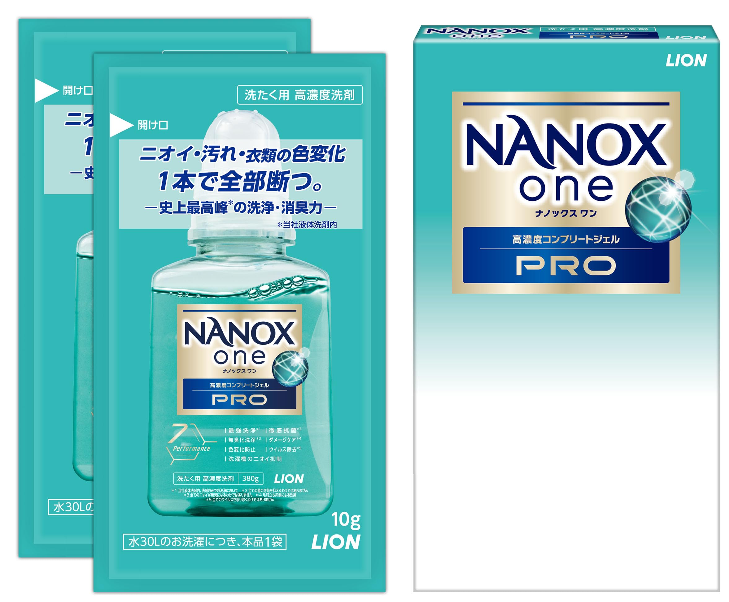Amazon | 【単品販売】LION NANOX ONE PRO 10g×2袋 ワンパック使い切りタイプ ライオン ノベルティギフト専用品 ...