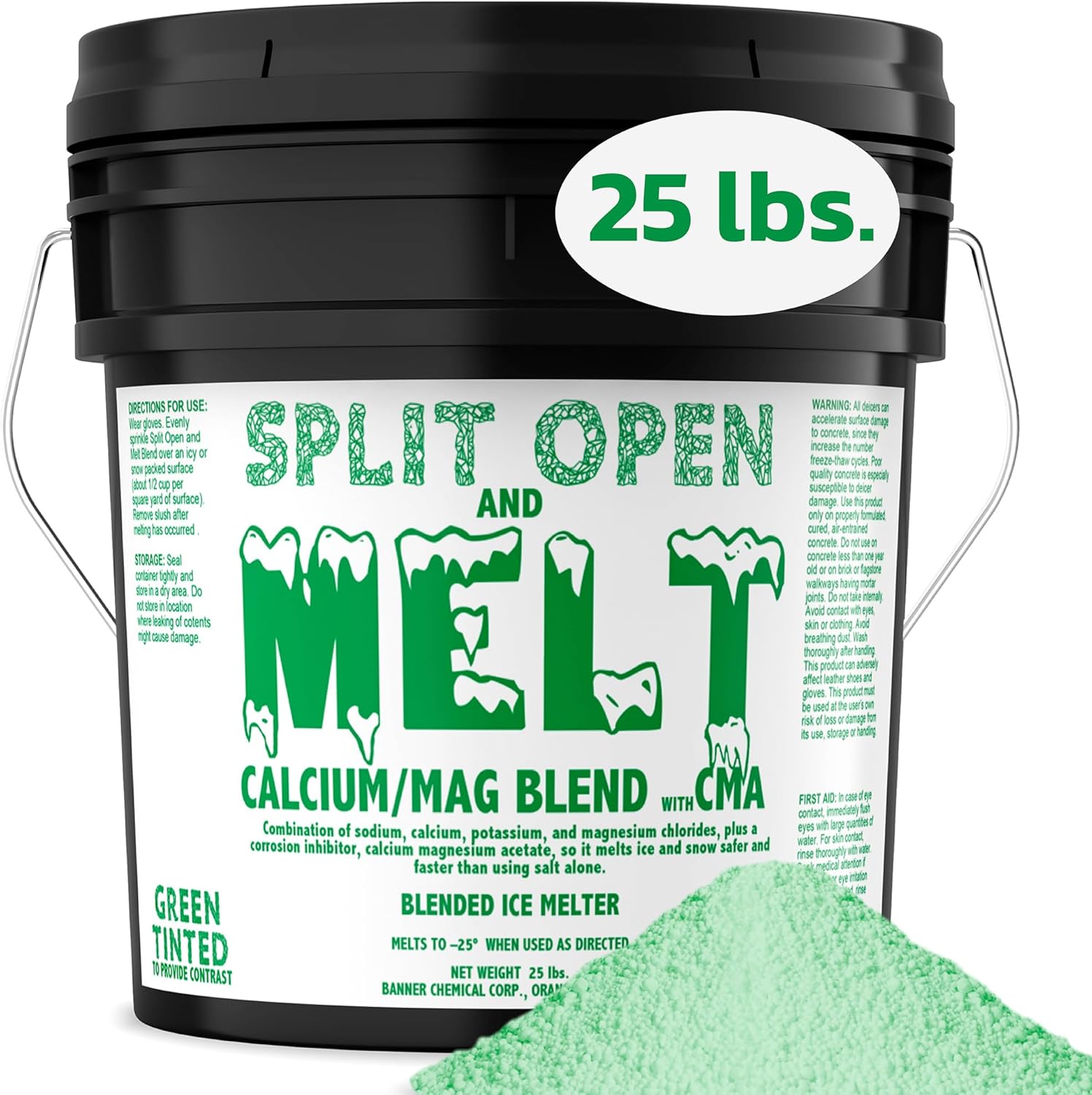 Split Open and Melt Ice Melter for Melting Ice and Snow-Green Tinted ...