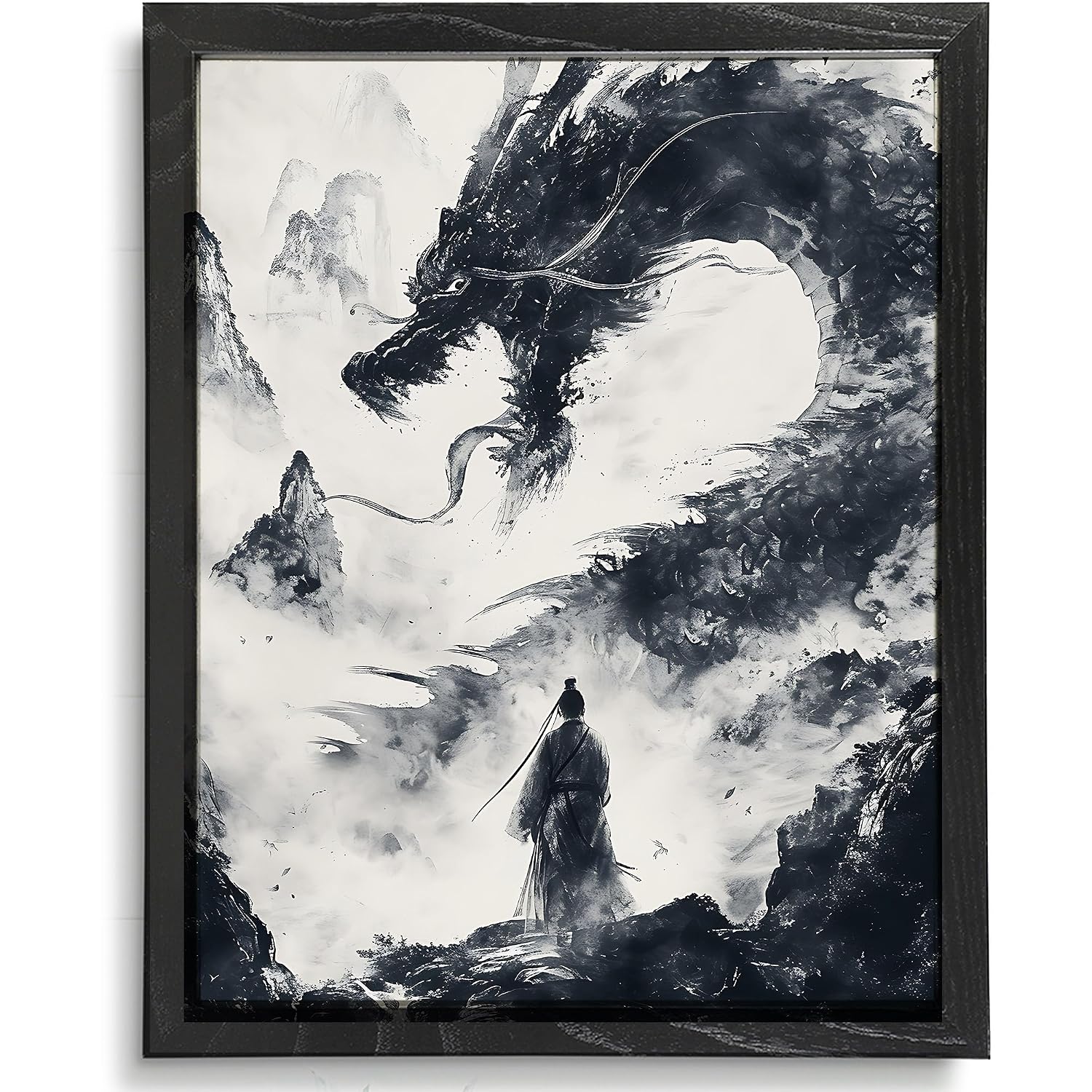 Amazon.com: Japanese Samurai and Dragon - 8x10 (Unframed) | Captivating ...