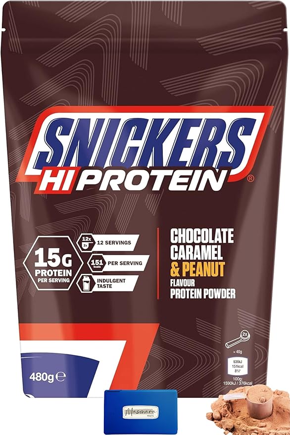 Masonara Snickers Whey Protein Powder Chocolate Shake, 480 g, 12 ...