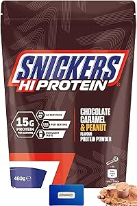 Amazon.com: Masonara Snickers Whey Protein Powder Chocolate Shake, 480g ...