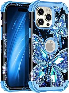 Amazon.com: Miqala Compatible with iPhone 15 Pro Max Case,Glow in The Dark Three Layer Heavy ...