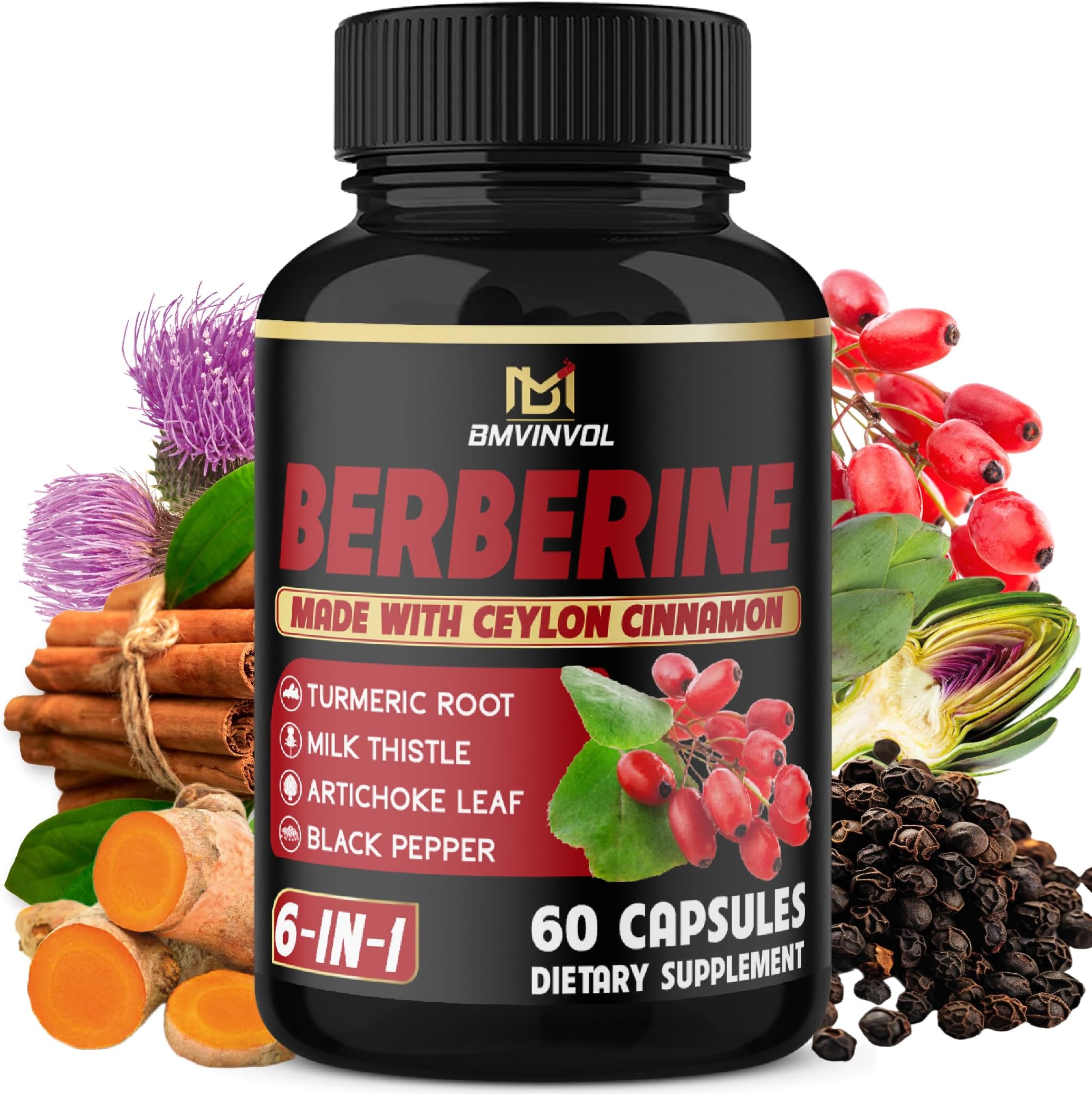 Amazon.com: NutriFlair Premium Berberine HCL 1200mg, 60 Capsules - Plus ...