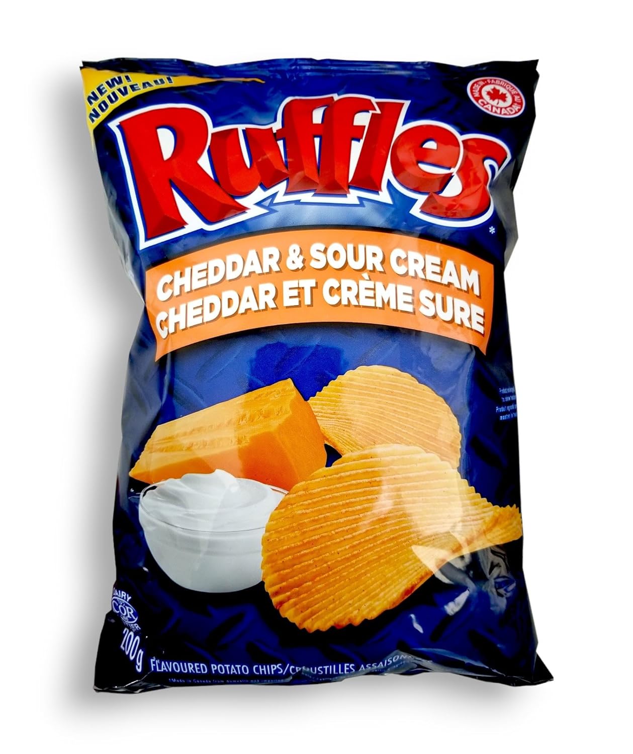 Amazon.com: Ruffles Cheddar & Sour Cream Potato Chips, 200g/7.1 oz., Bag