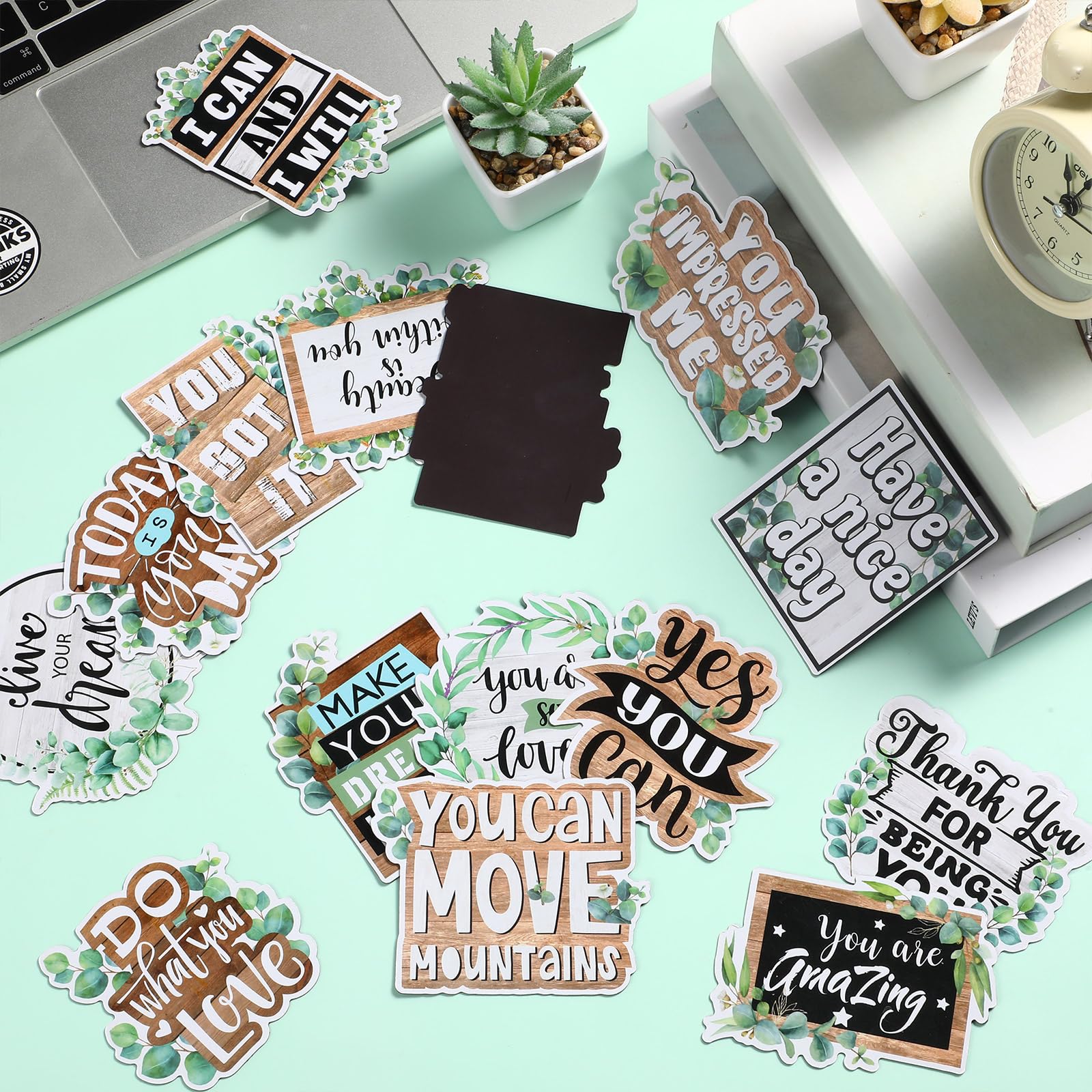 Snapklik.com : 16 Pcs Eucalyptus Inspirational Magnets Mental Health ...