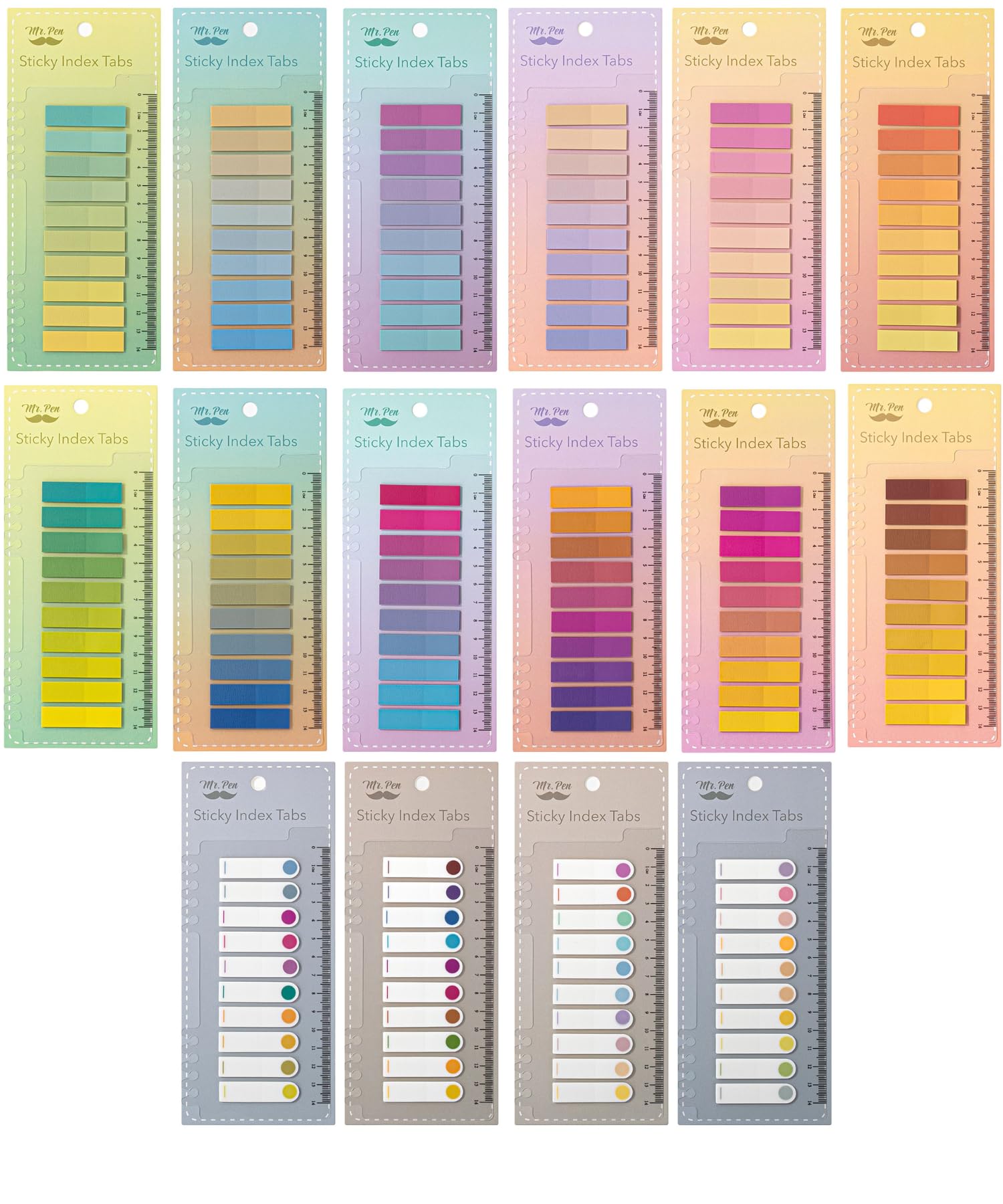 Amazon.com : Mr. Pen- Sticky Tabs, 3200 Pcs, Colorful Book Tabs ...