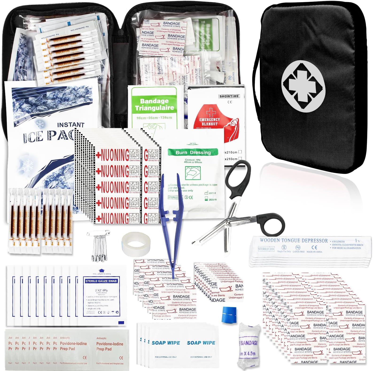 Amazon.com: 300Piece Travel First Aid Emergency Kit Home Essentials ...