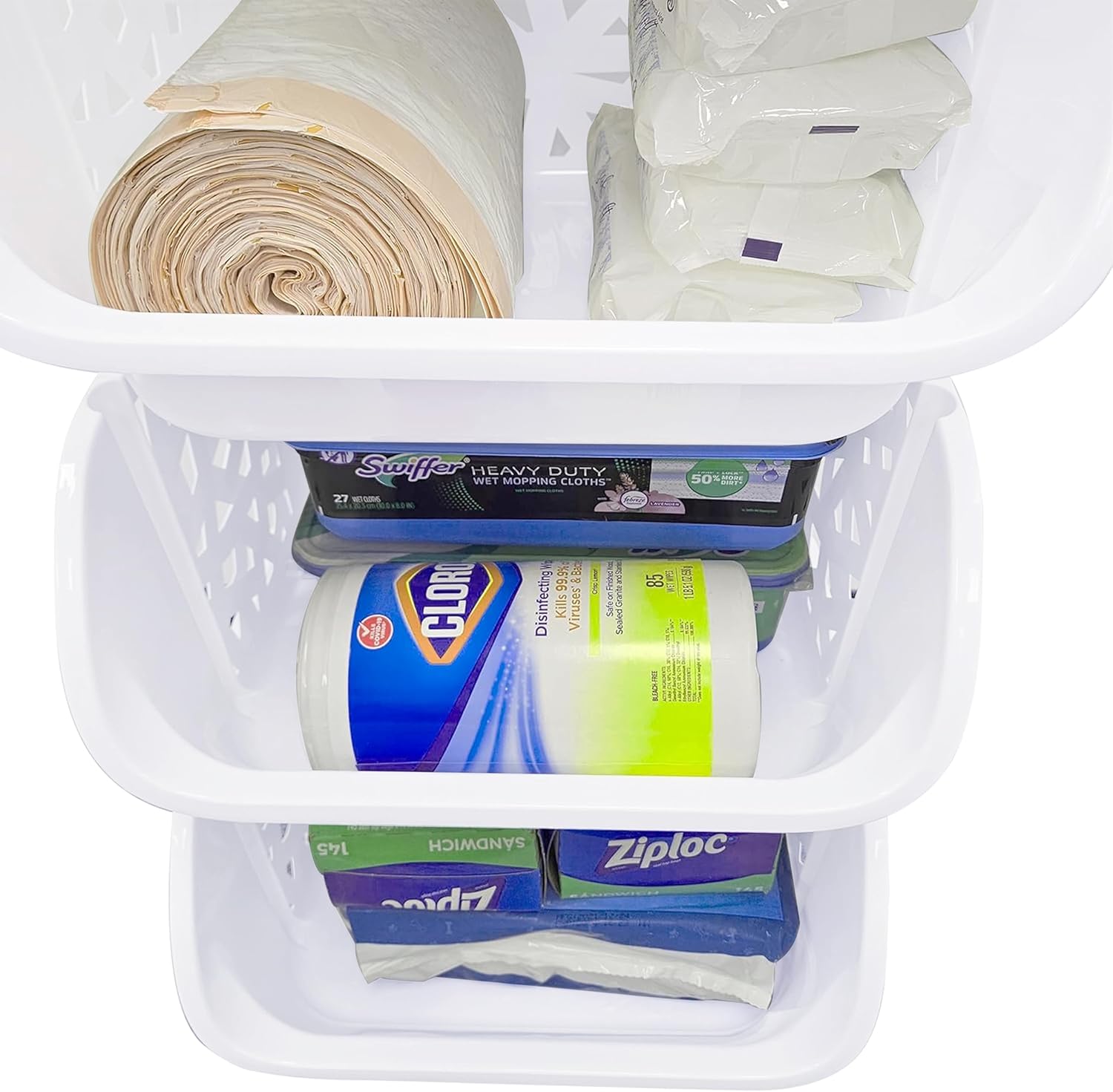 Skywin Contenedores de almacenamiento apilables de plástico para ...