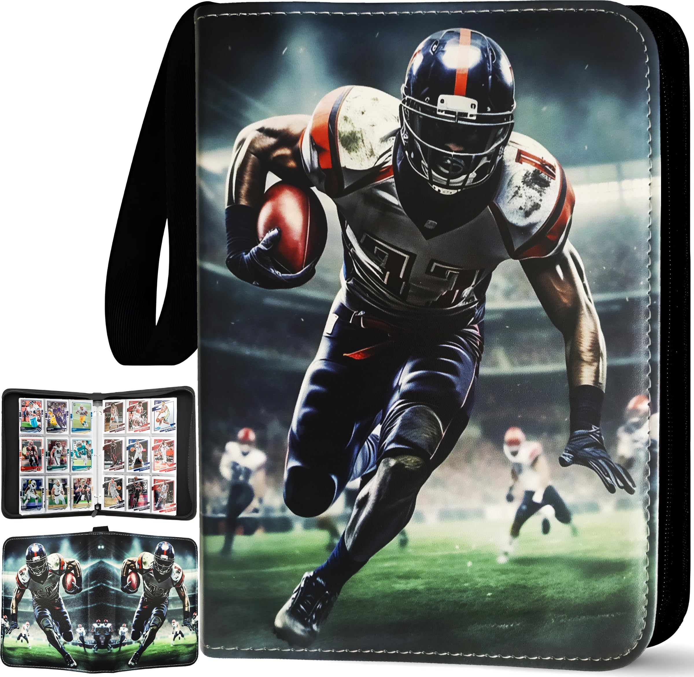 Amazon.com: Football Card Binder 900 Pockets, 50 Sleeves Large Football ...