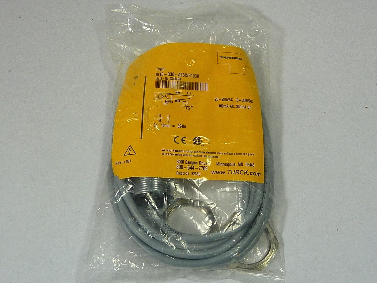 Turck Bi10-G30-Az3x/S1030 Bi10-G30-Az3x/S1030: Amazon.com: Industrial ...
