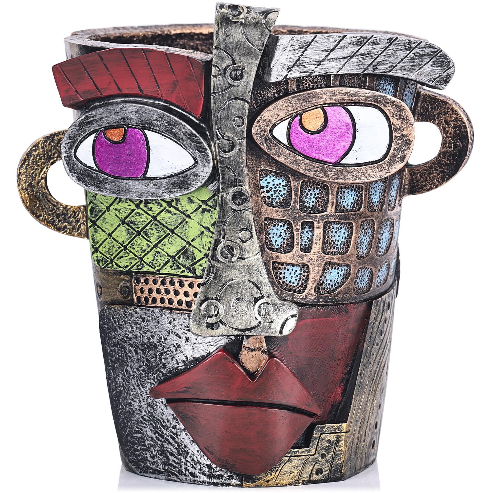 Amazon.com : LCCCK Colorful Face Planter Funky Head Planters for Indoor ...