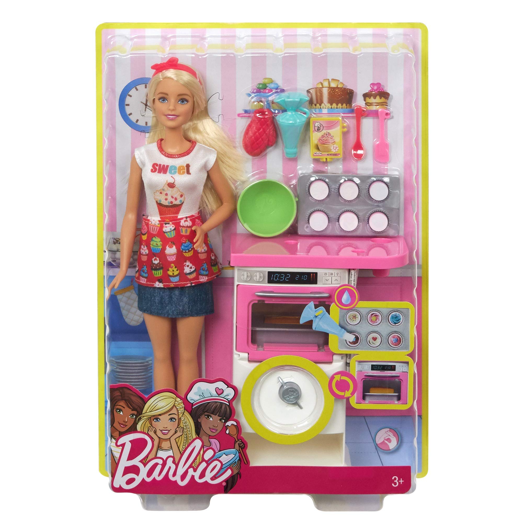 Barbie Bakery Chef Doll and Playset [Amazon Exclusive]B0753K1CN4 ...