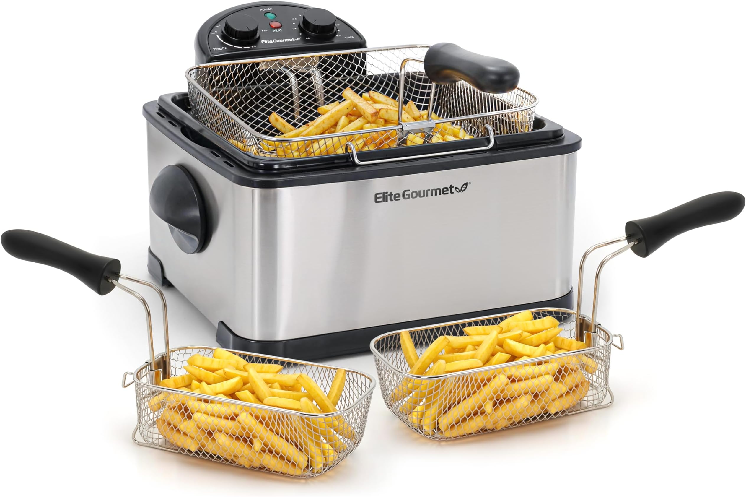 Amazon.com: Two Tank Deep Fryer-2 Basket Stainless Steel Propane Cooker ...