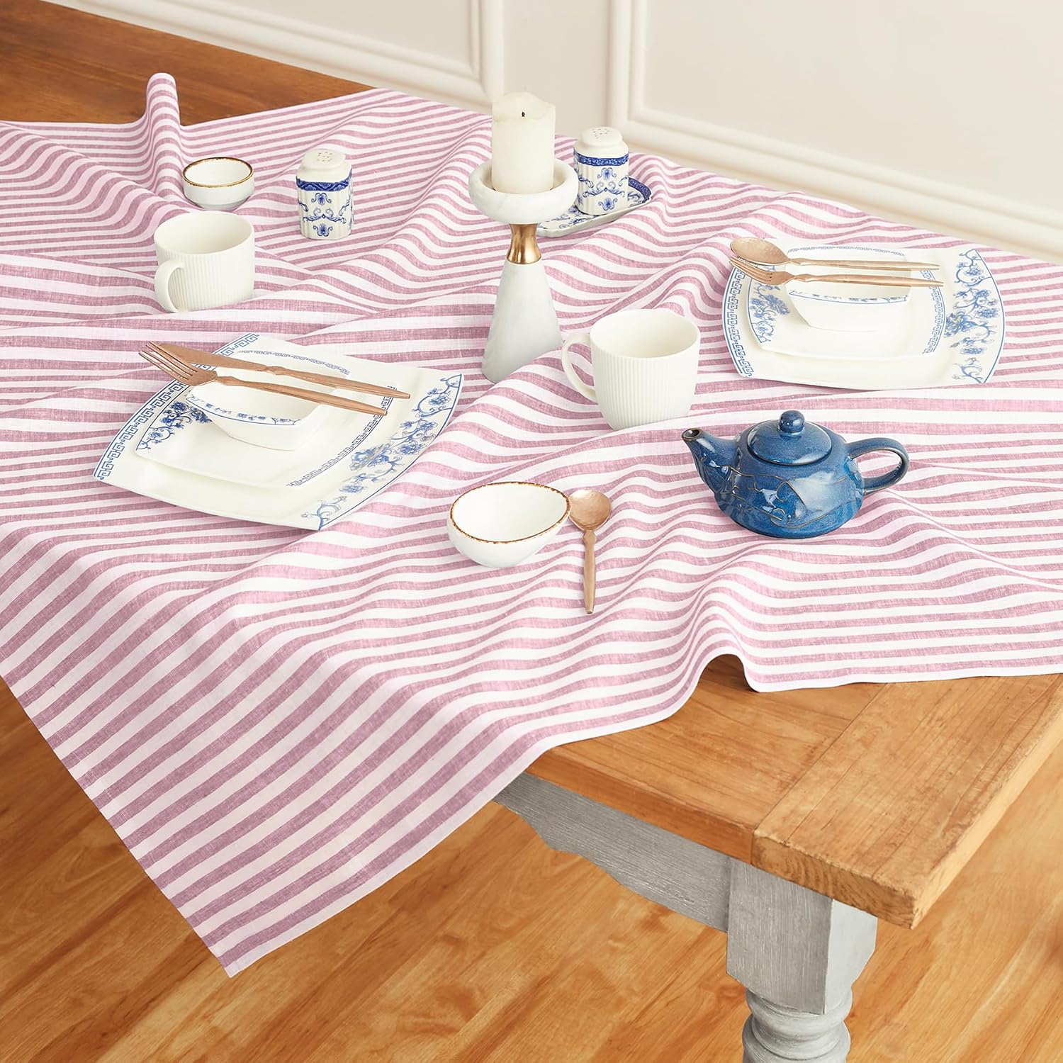 Amazon.com: Solino Home Linen Easter Tablecloth - Cherry Blossom and ...