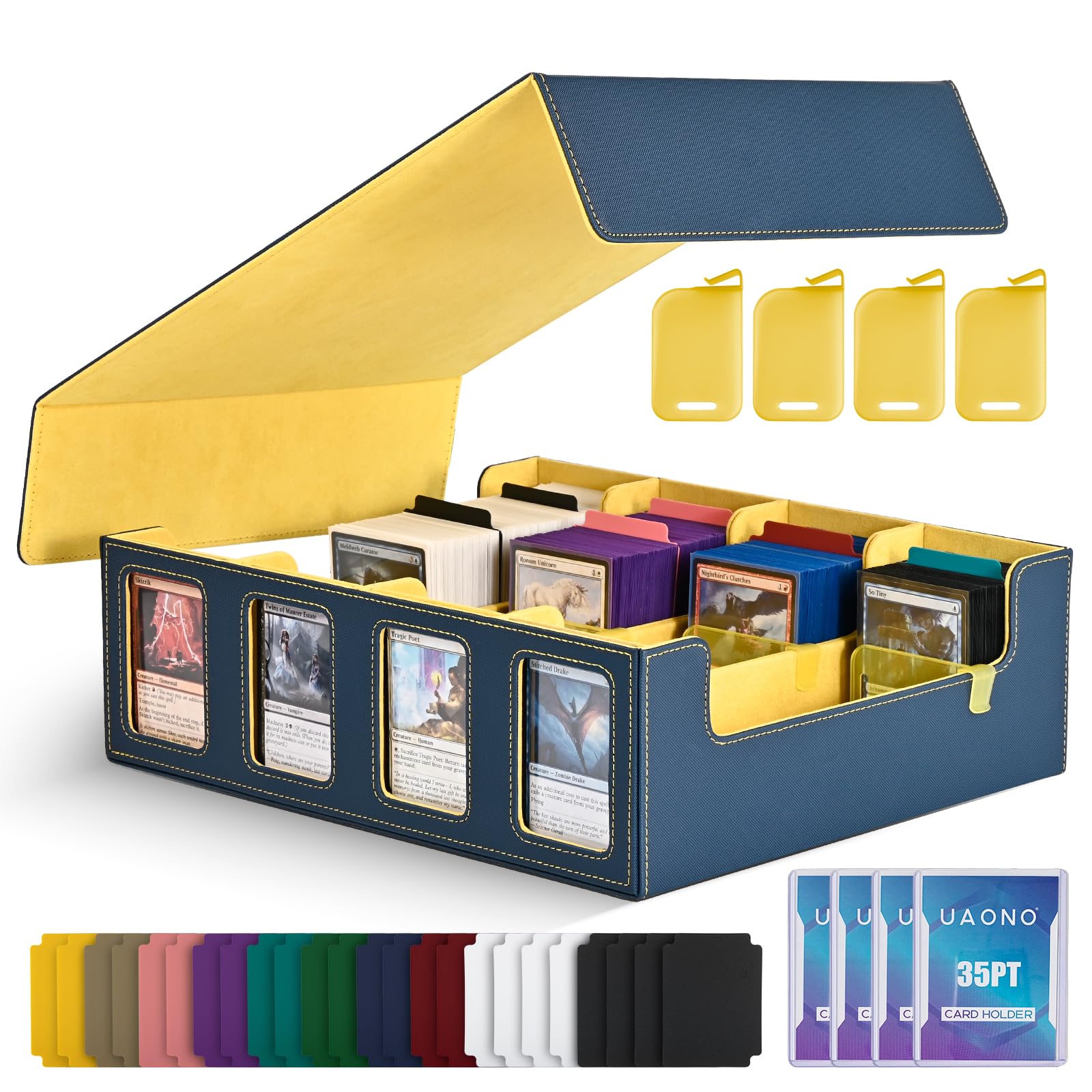 Card Storage Trading Box - 3 Box Set Holds 2400 Cards For MTG, Pokémon ...