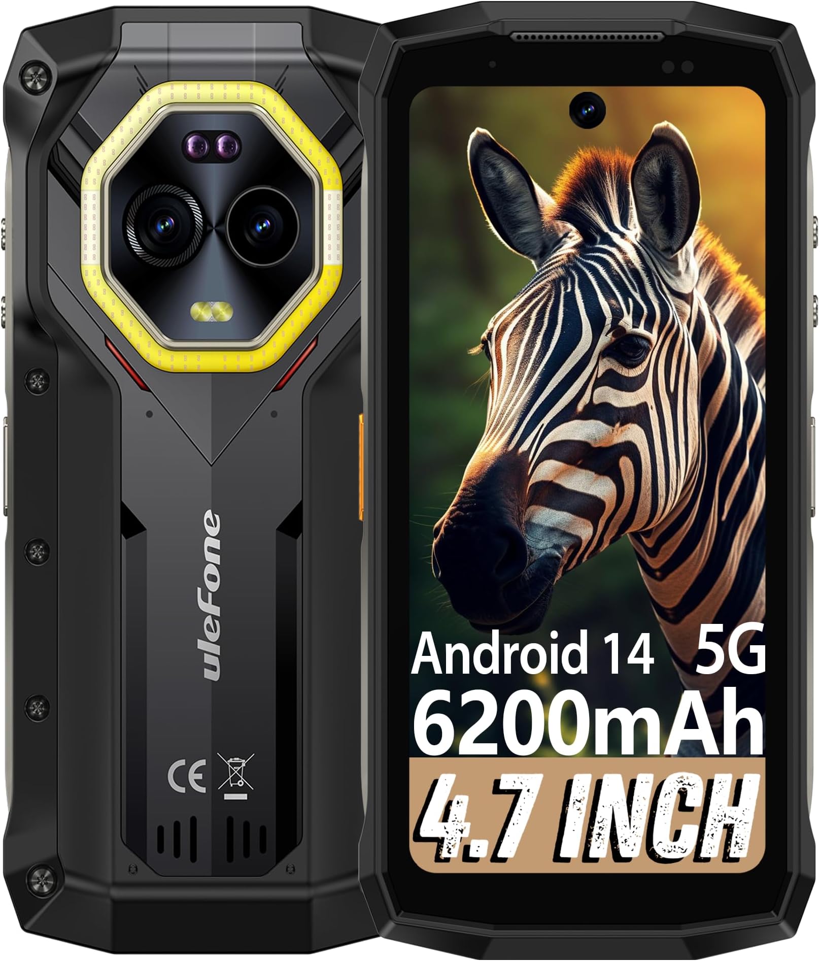 Ulefone 5G Armor Mini 20 Pro, 4.7 Écran HD+ Telephone Portable ...