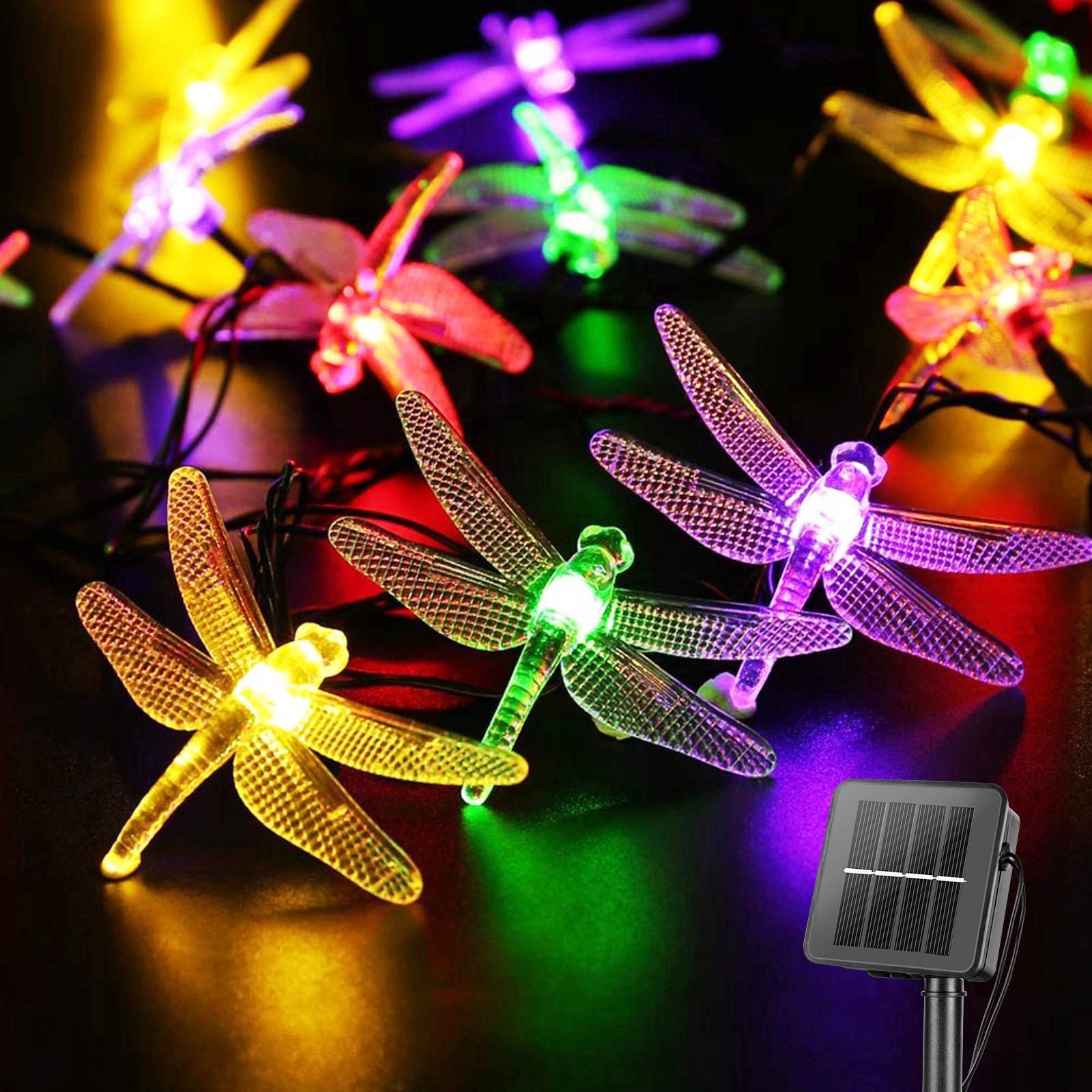 Solar String Lights Outdoor 30 LED Bee Shape Fabselection Decorative ...