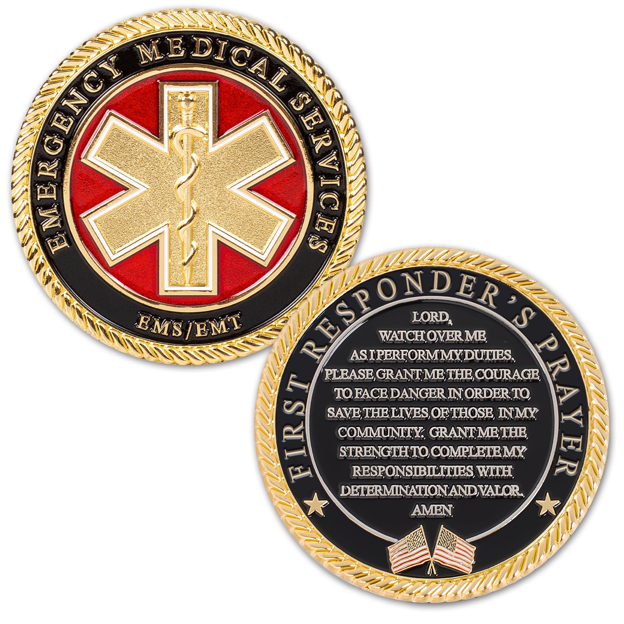 Amazon.com: EMS-EMT First Responder Prayer Coin - A Symbol of Strength ...