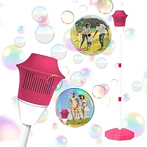 Amazon.com: Rechargeable Automatic Bubble Machine Maker Stand, Tiki ...