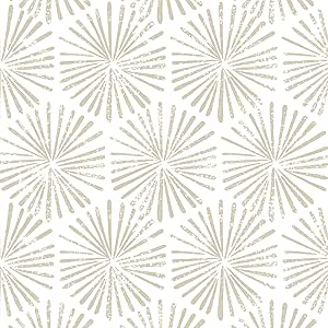Guvana 17.32''×118'' Peel and Stick Wallpaper Beige and White Wallpaper ...