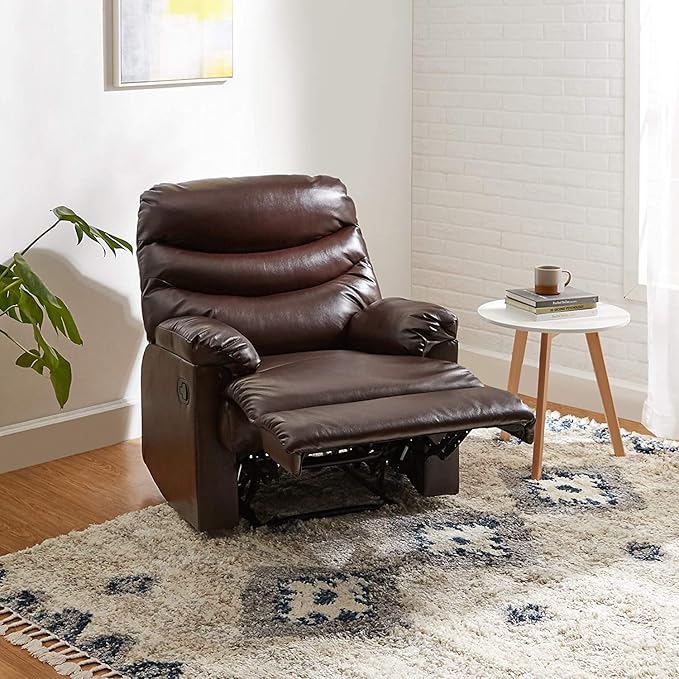 Amazon Brand - Solimo Serpens 1 Seater Leatherette Recliner (Brown ...