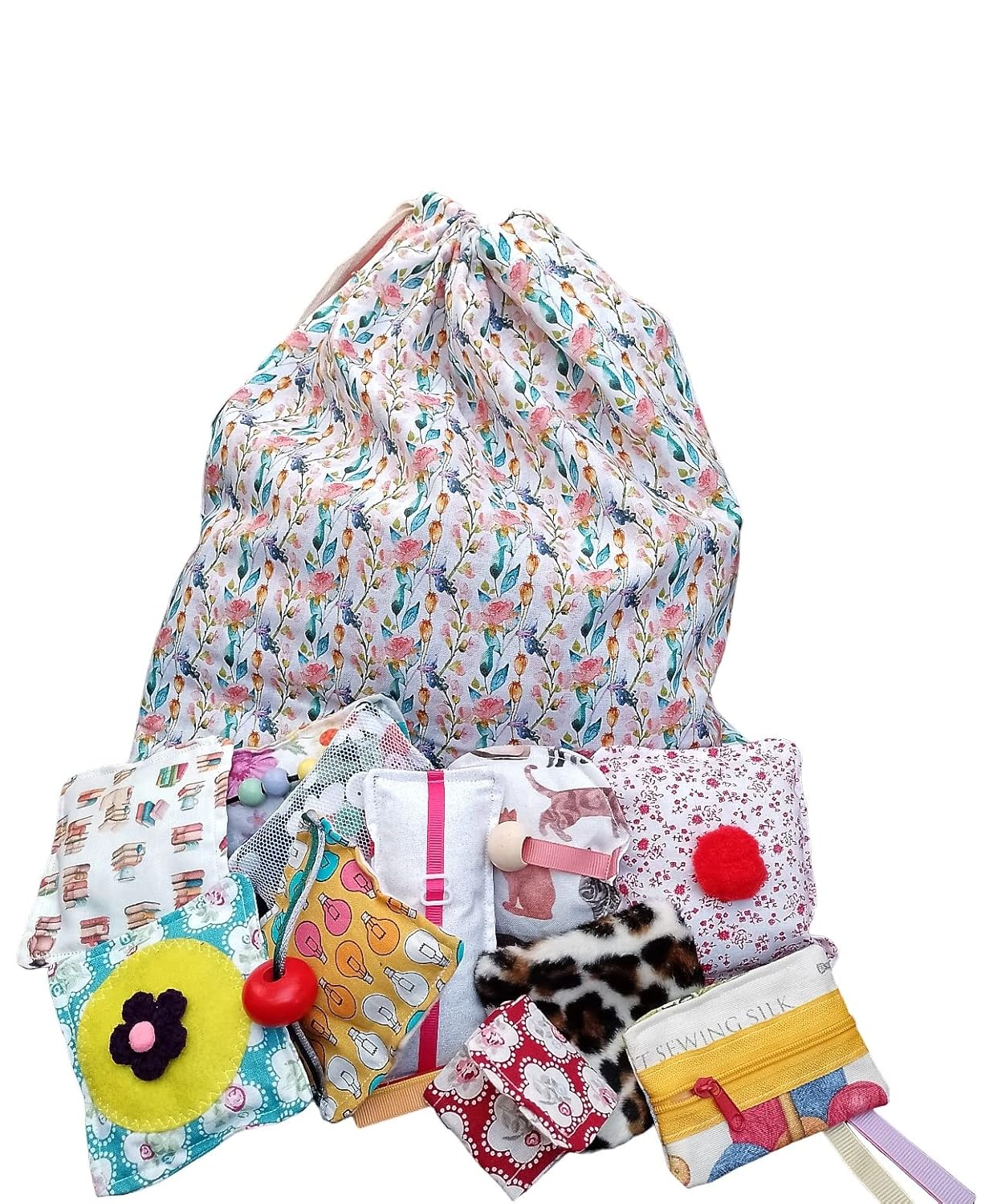 Rummage Bag Filled with Mini Activity Cushions - Handmade Sensory ...
