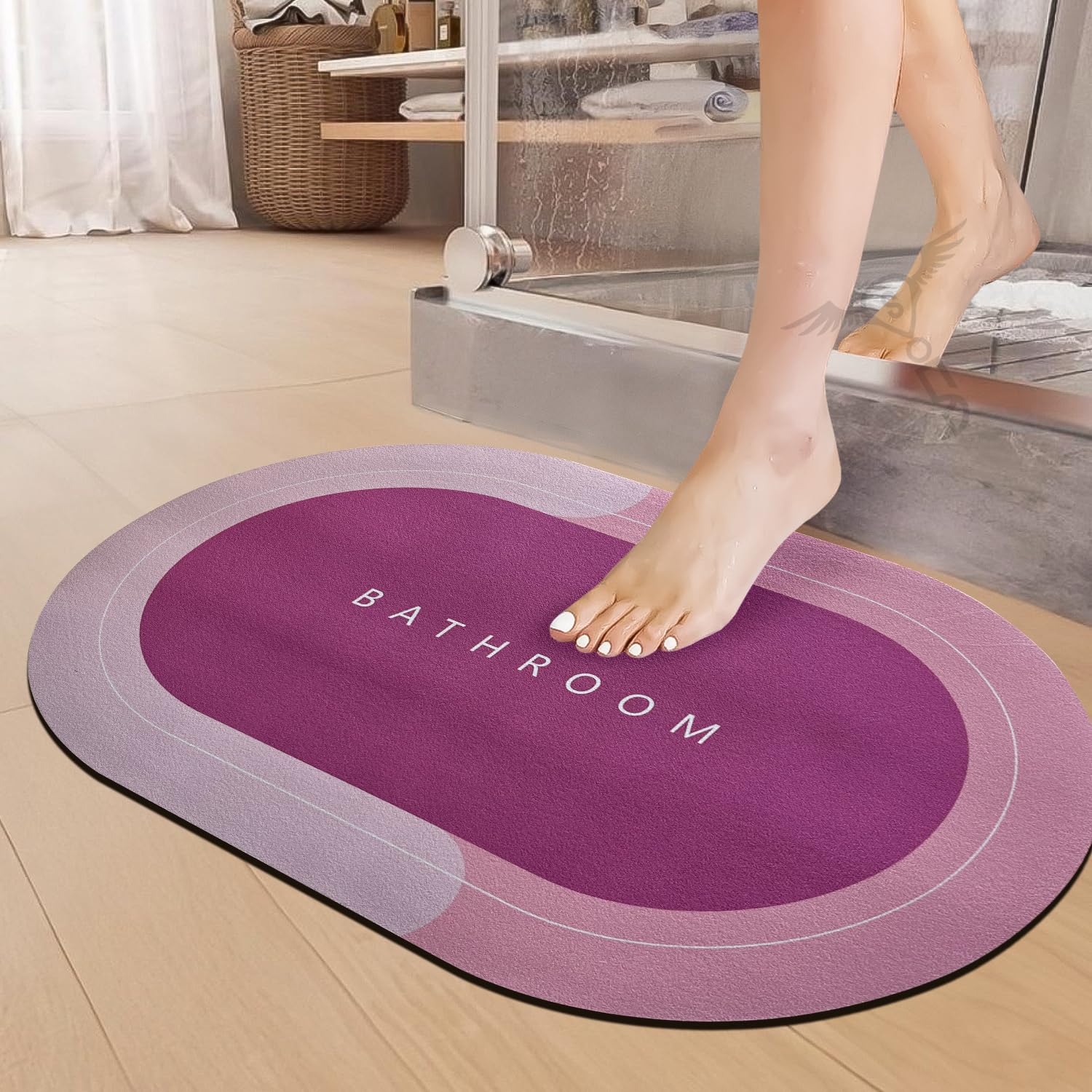 Buy SITTELLA® 2 Pieces (3.5mm) Anti-Skid Water Soaking Oval Bathroom ...