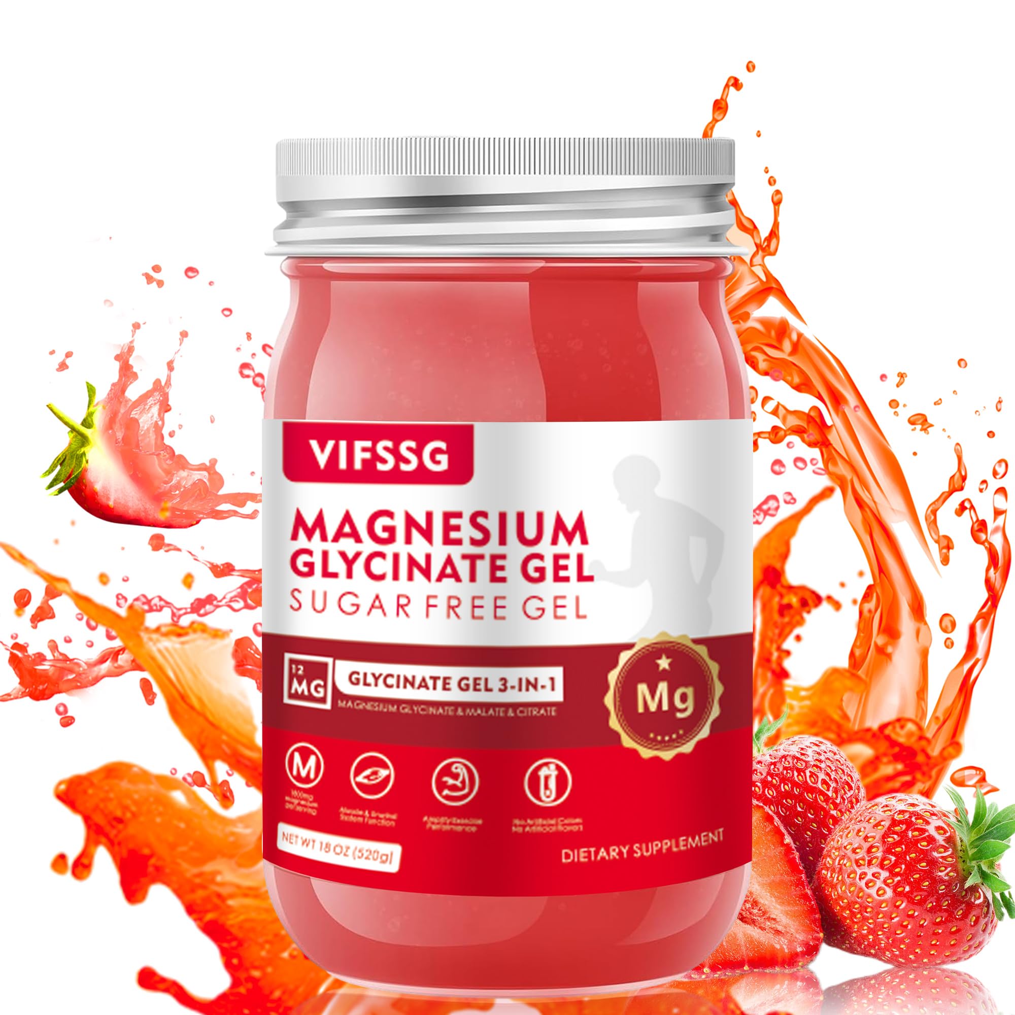 Snapklik.com : Magnesium Glycinate Gel, 18 Oz, Magnesium Complex Supplement