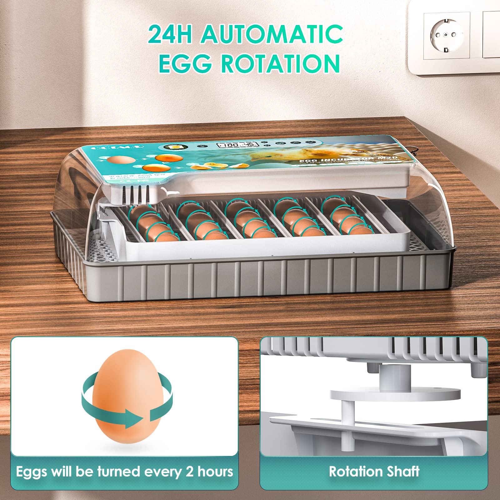 Snapklik.com : Upgraded Auto Digital Incubator, 12/16/20 Capacity