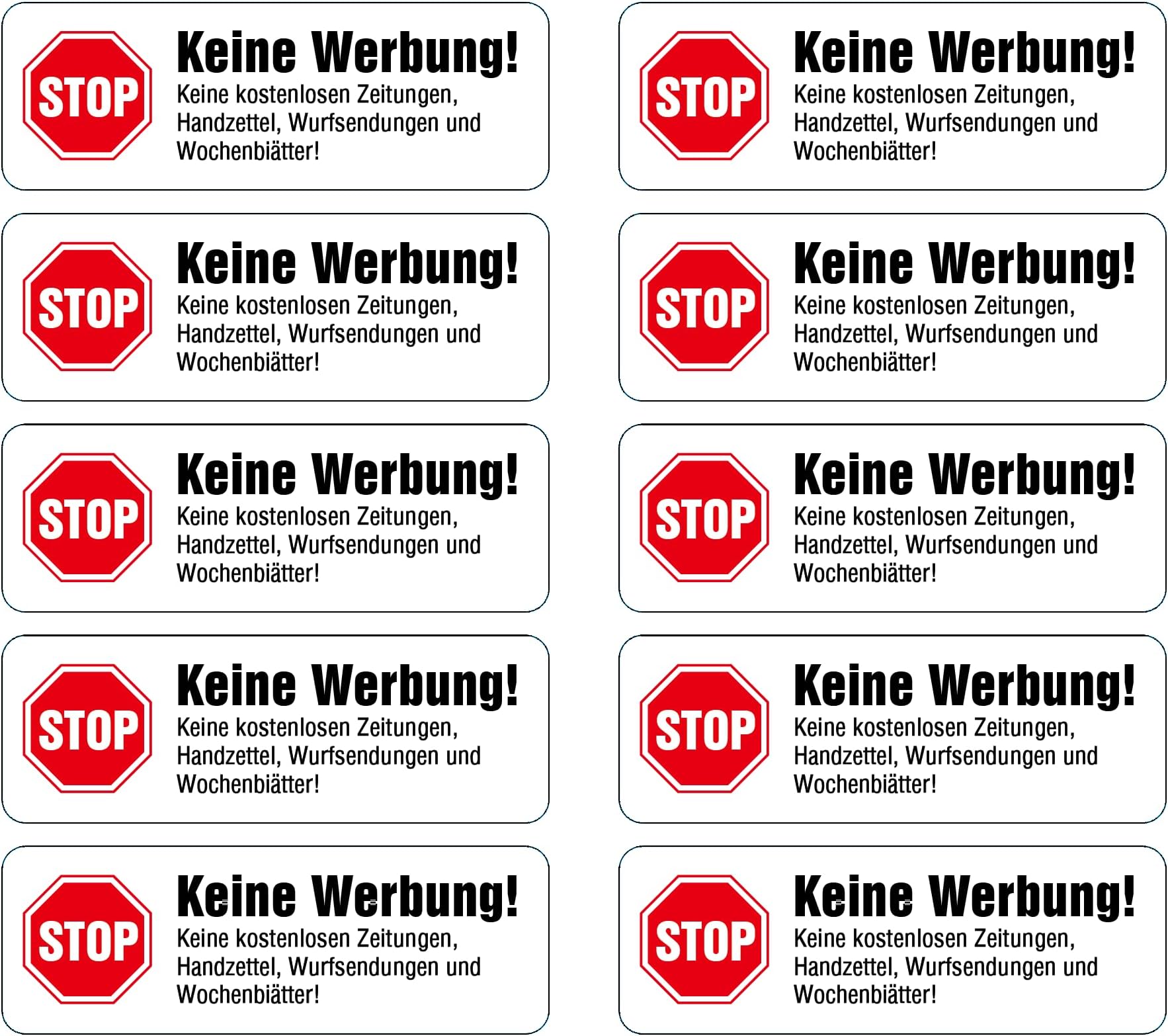 Aufkleber Keine Kostenlosen Zeitungen