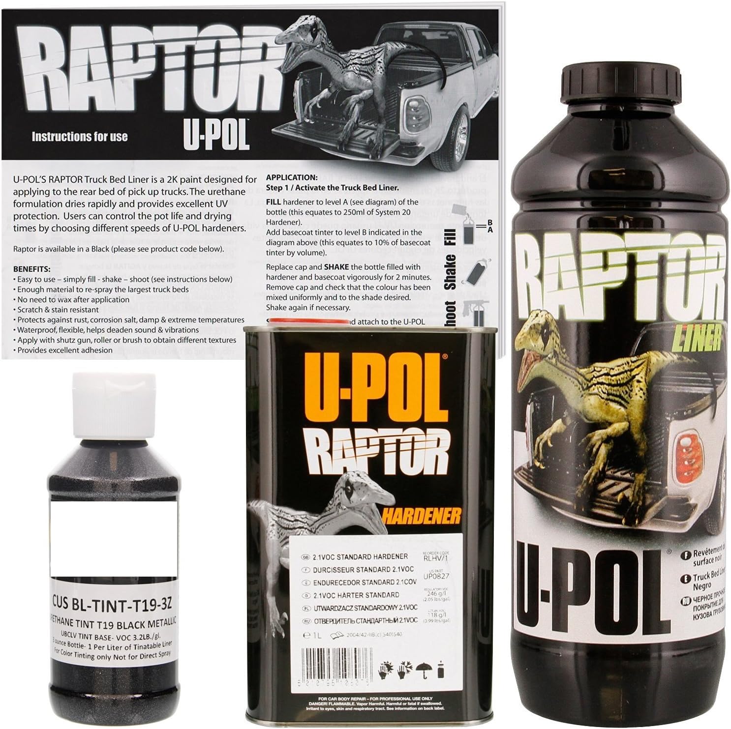 U-POL Raptor Black Metallic Urethane Spray-On Truck Thailand | Ubuy