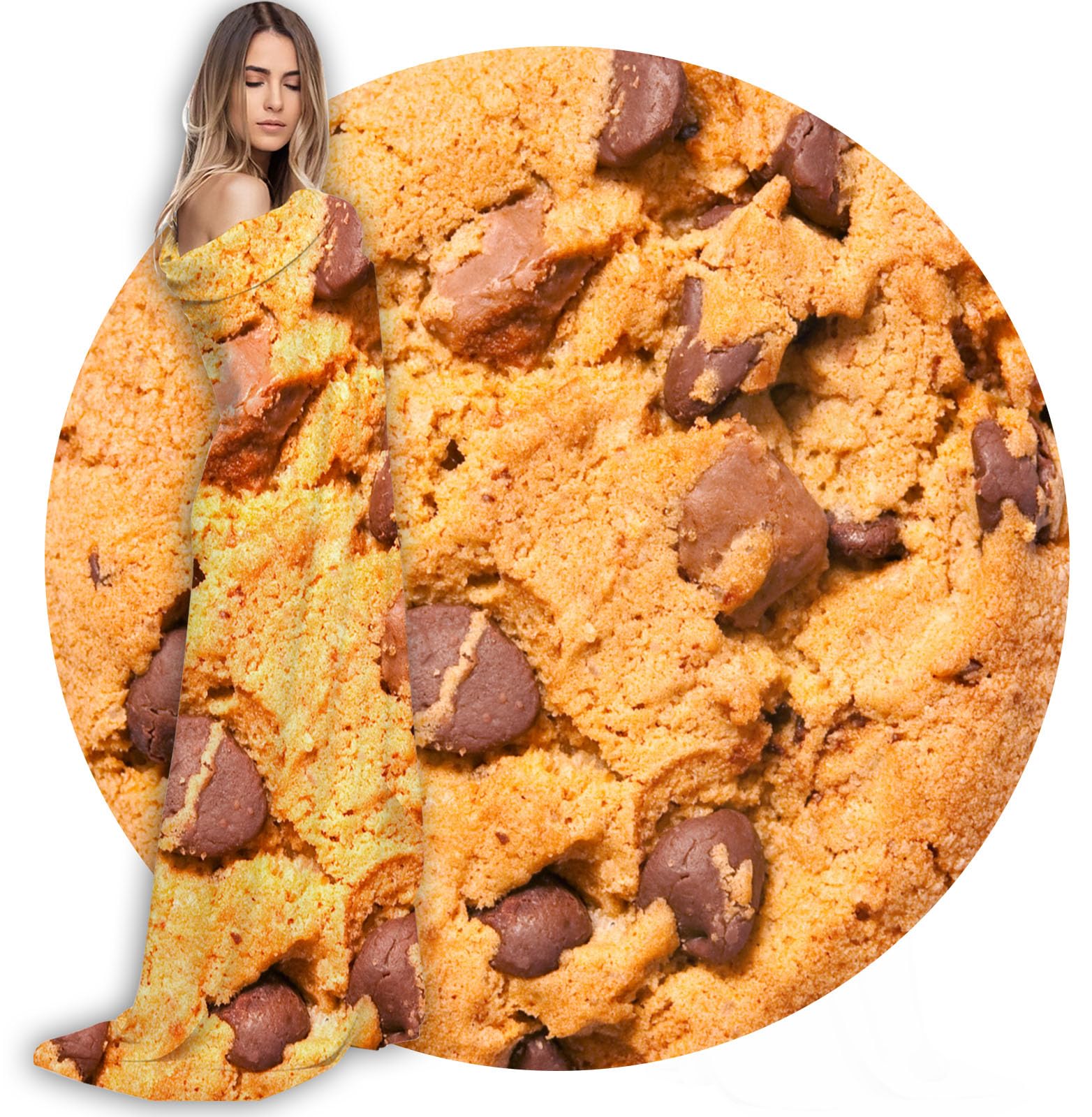 Amazon.com: ubnlkto Cookie Blanket, Cookie Throw Blanket Round Funny ...