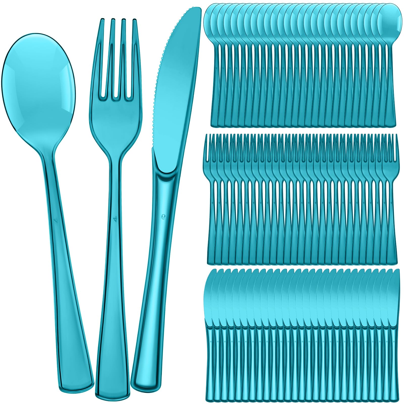 Amazon.com: Minatee 150 Pieces Disposable Cutlery Set Plastic ...