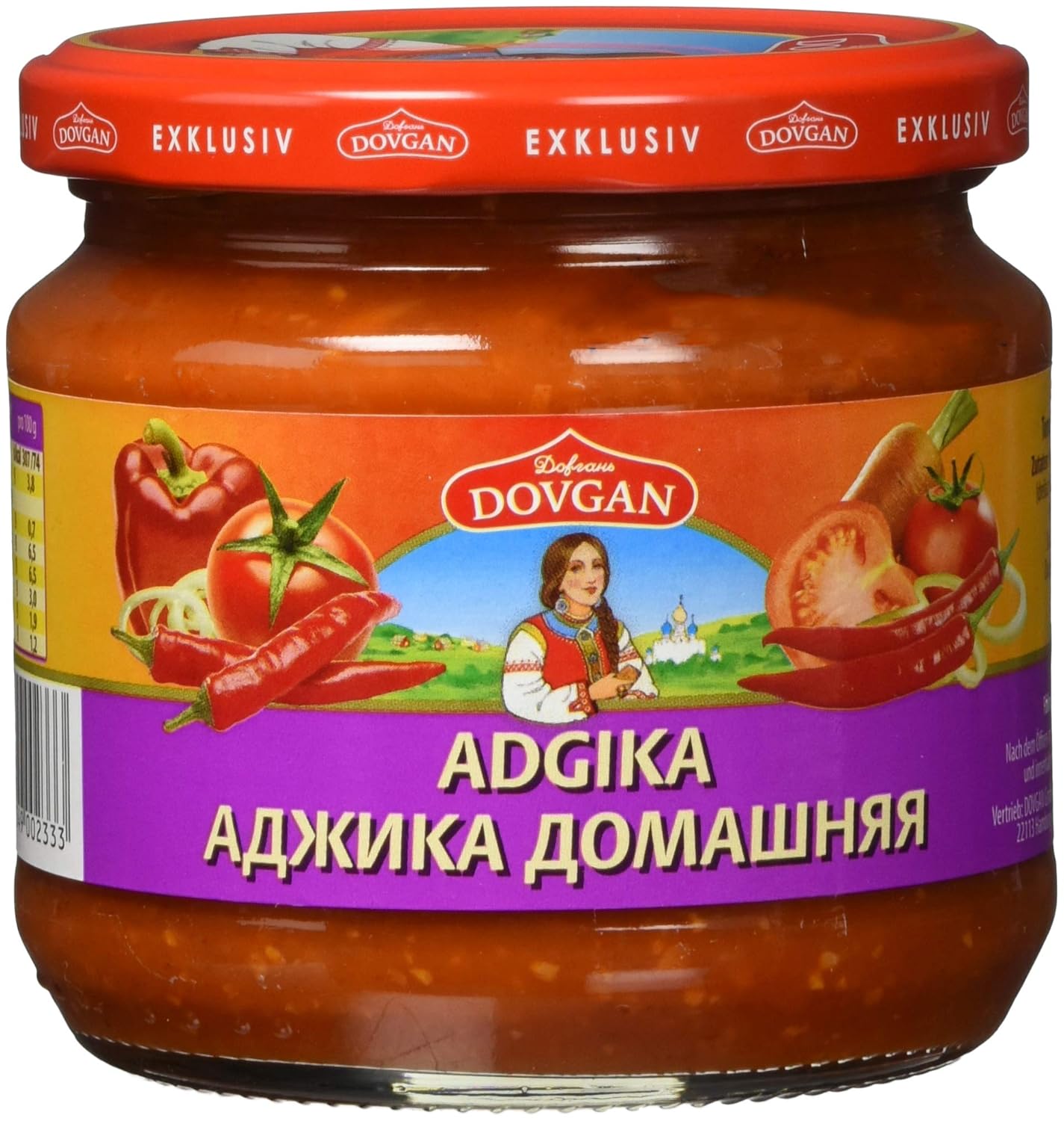 Dovgan Scharfe Paprika - Sauce "Adgika" (1 x 380 ml) : Amazon.de ...