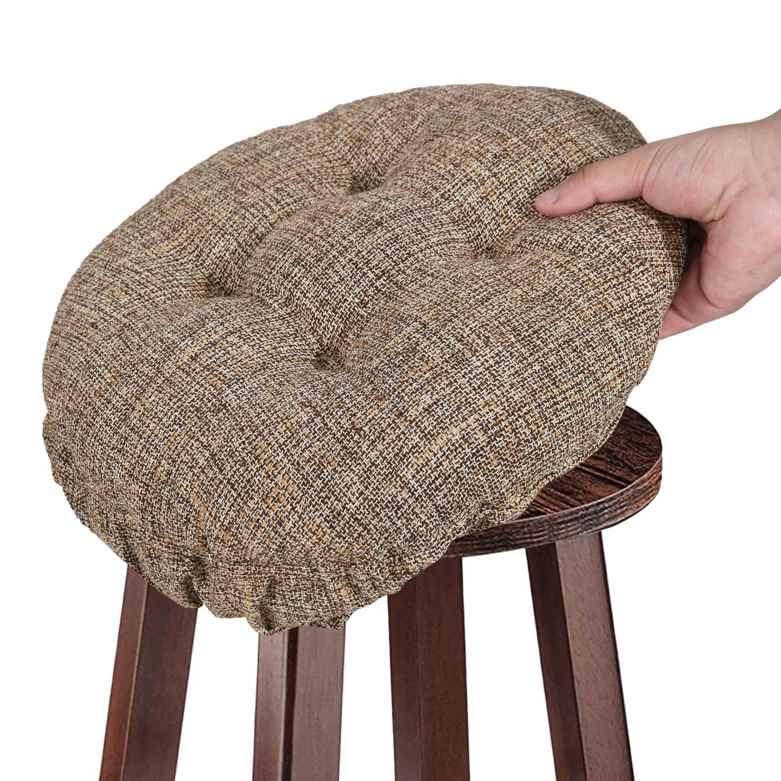 Amazon.com: SINOSSO Modern Linen Bar Stool Cushion Dia.14, Fashion ...