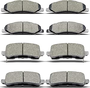 Amazon.com: AnnoVinco 8PCS Front Rear Ceramic Brake Pads Replacement Kit Fits 2018-2023 For ...
