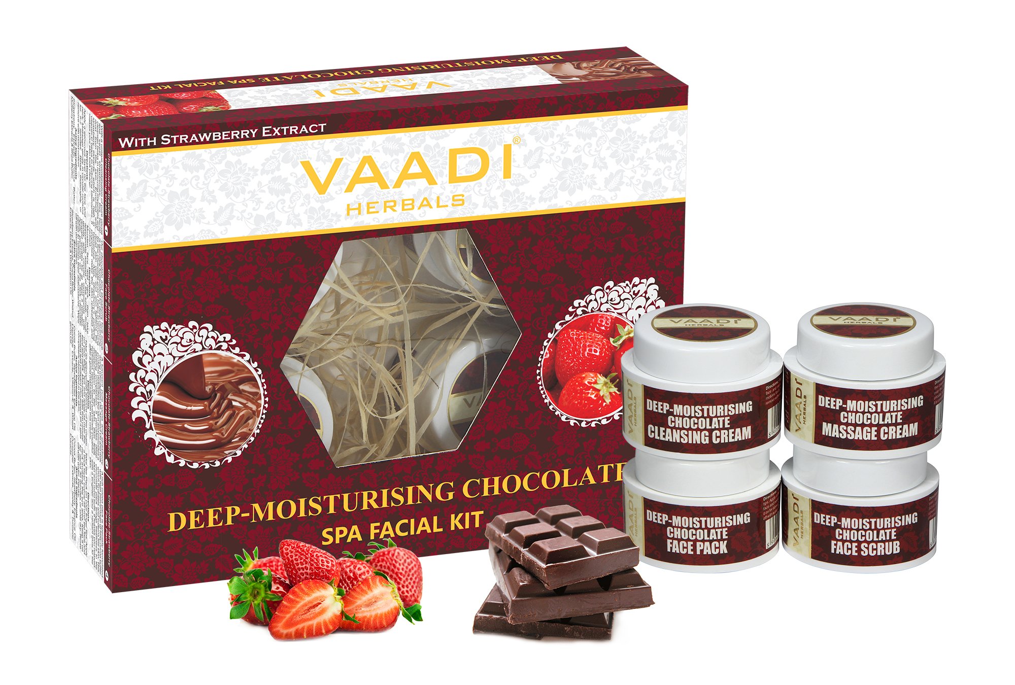 Amazon.com: Vaadi Herbals Facial Kit - Chocolate and Strawberry SPA ...