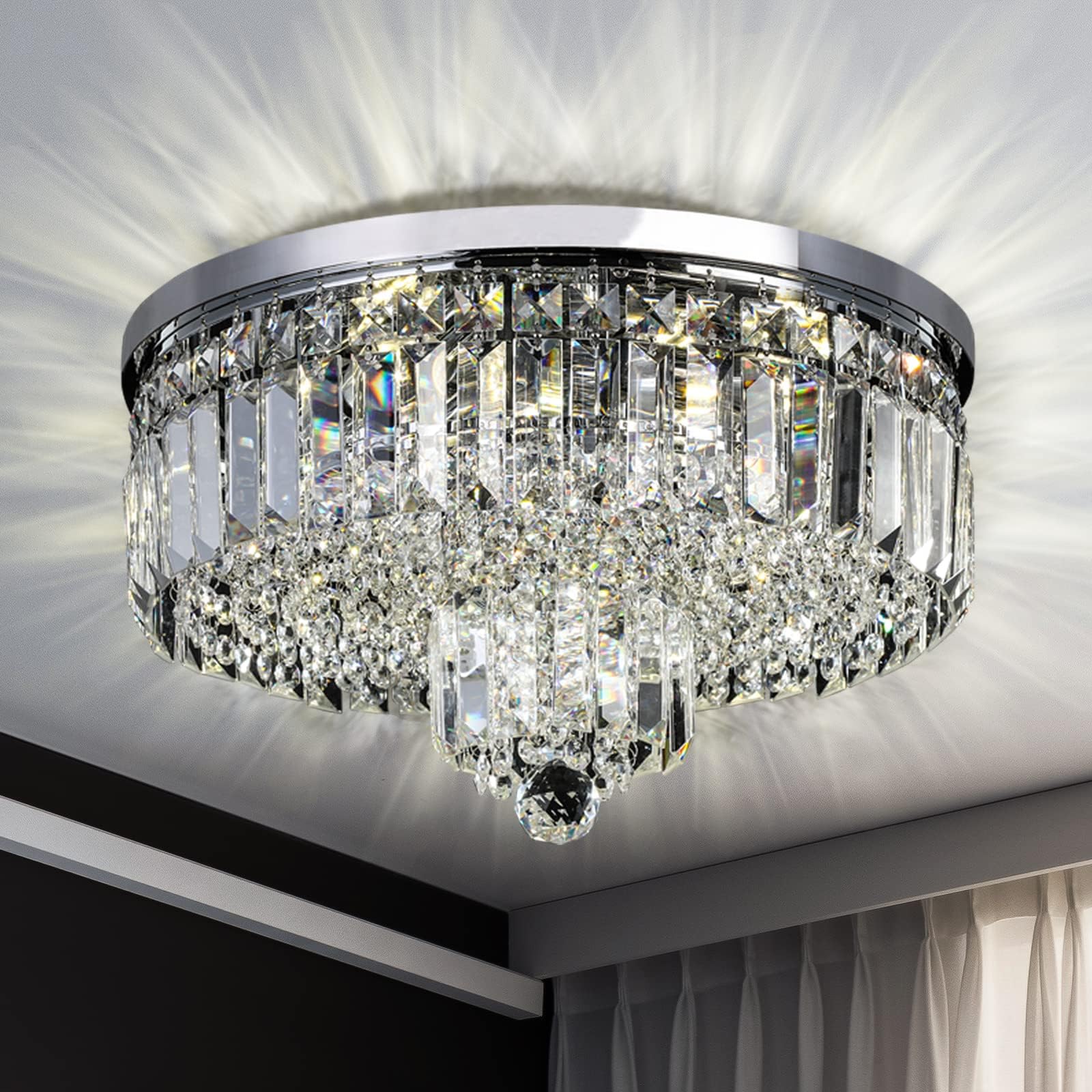 Designers Edge E233 16/3-Gauge Incandescent Garage Work Light with Metal Bulb Guard; Chrome; 150 ...