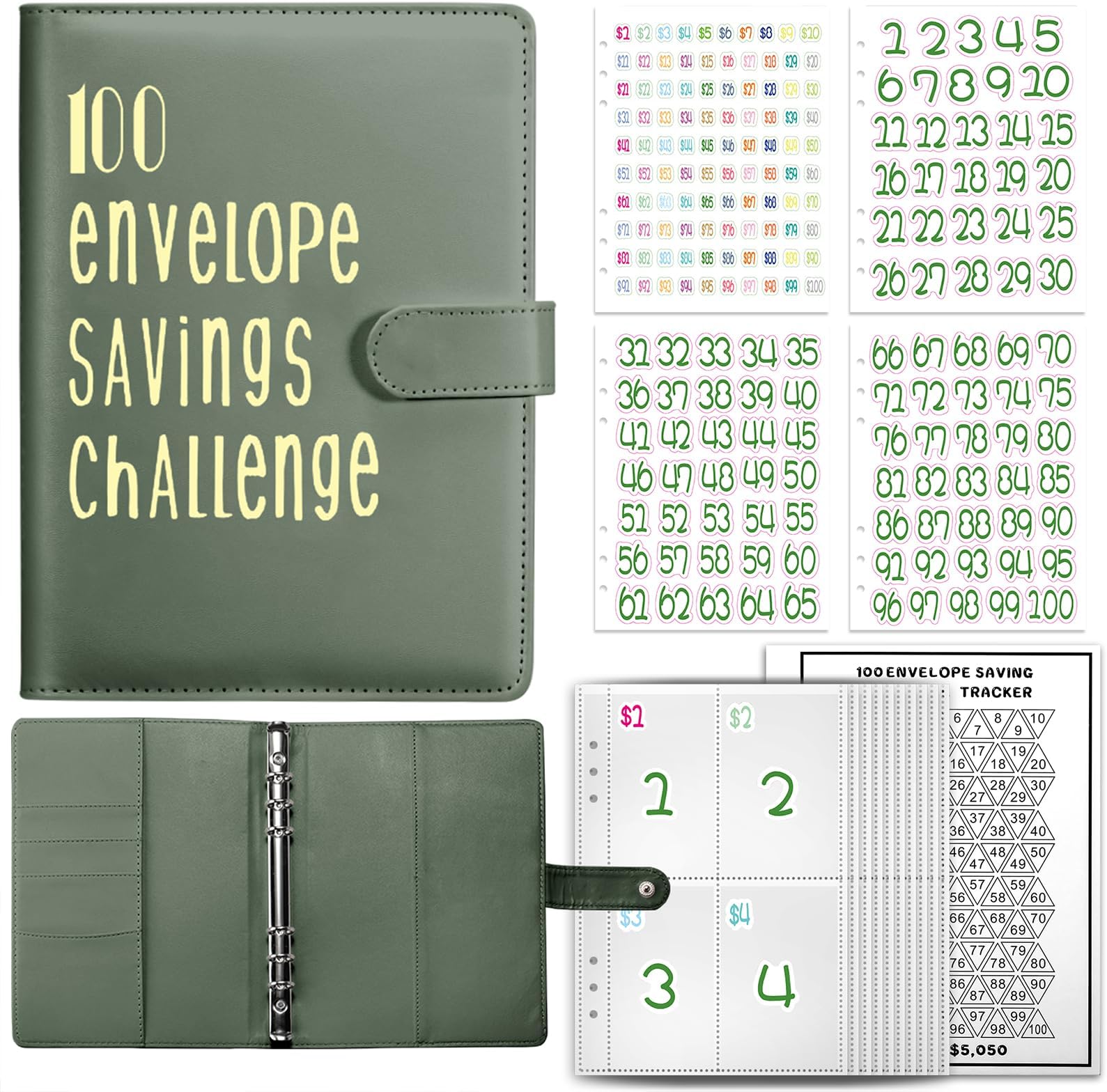 Amazon.com : 100 Envelopes Money Saving Challenge, A5 Money Saving ...