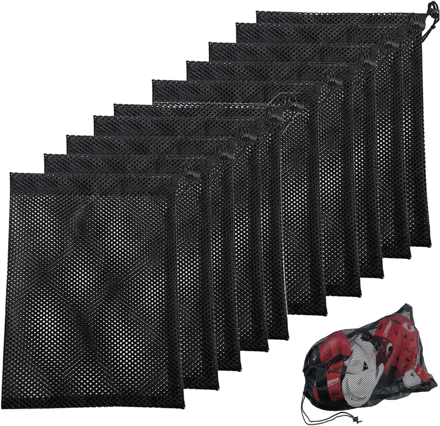 Mesh Drawstring Bag 10pcs, Nylon Drawstring Mesh Bag 7.88 "x11.82" for ...
