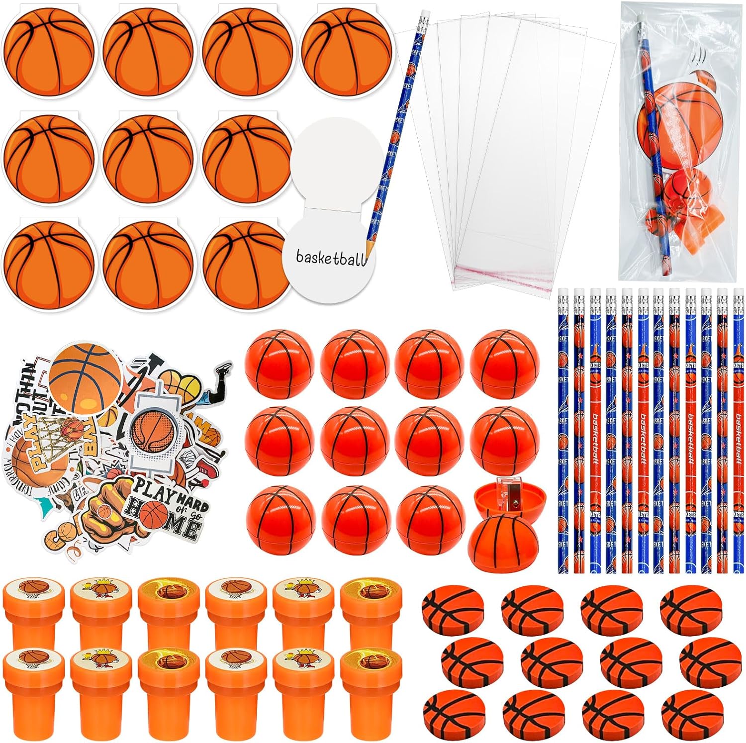 Amazon.com: 122 Pcs Sports Basketball Party Favors，Basketball Goodie ...
