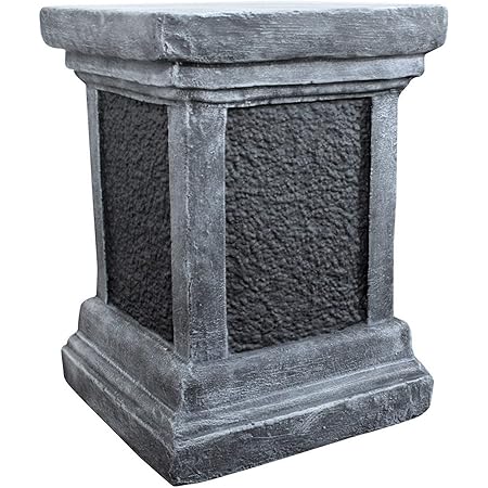 Stone Column Slate grey, Garden ornament plinth base pedestal : Amazon ...