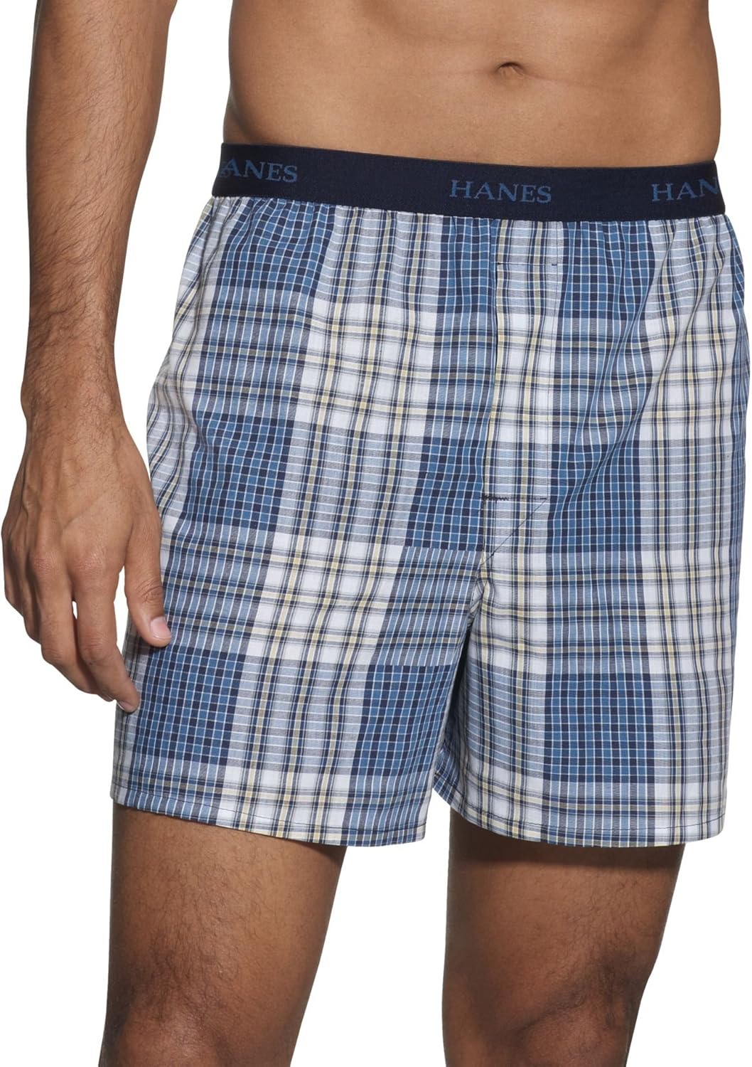 Hanes Classics Men's Woven Plaid Boxers 5-Pack # 765BP5 at Amazon Men’s ...