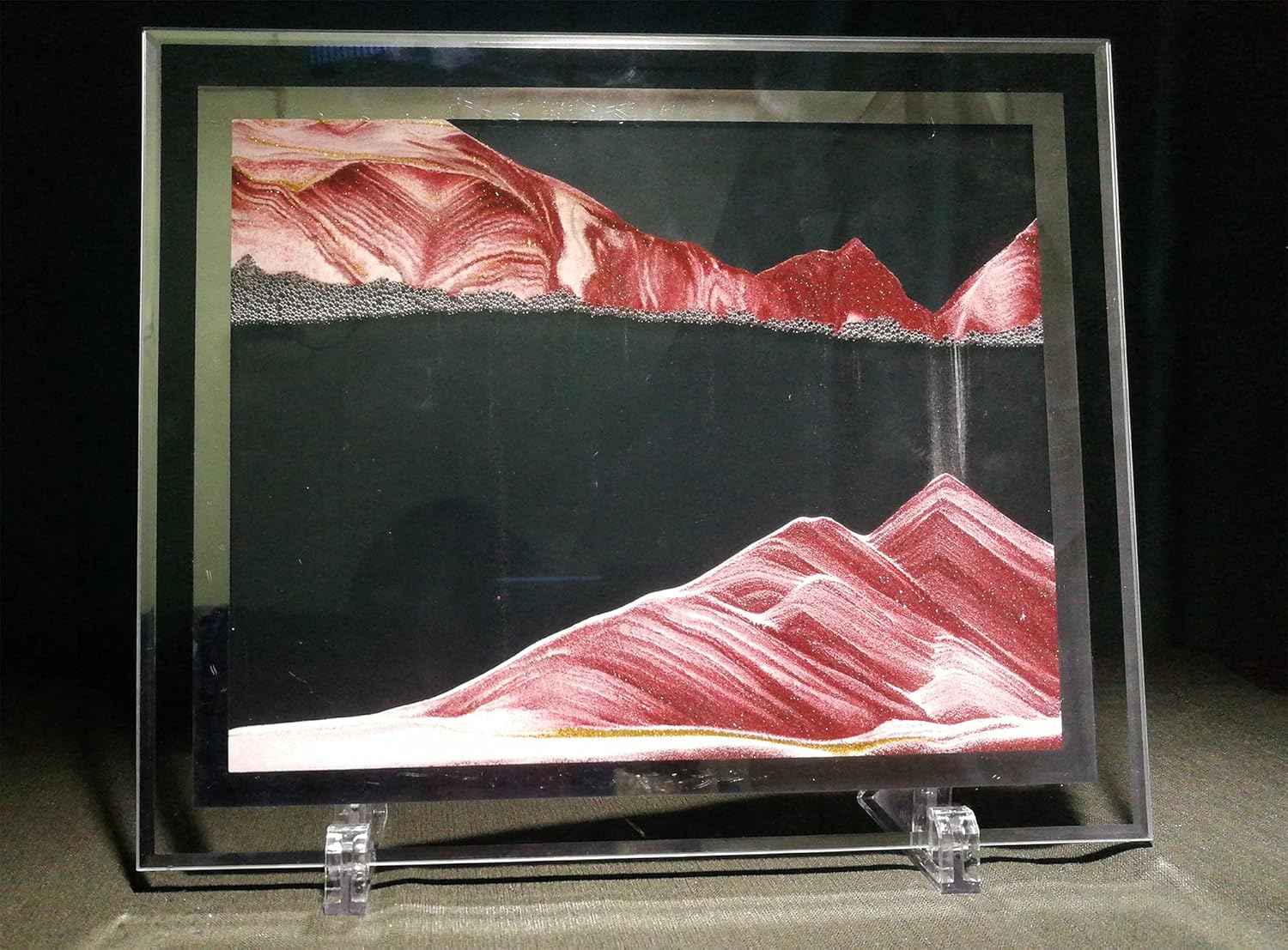 Moving Sand Art Picture mirror Frame Sandscapes in Motion Blue Ocean ...