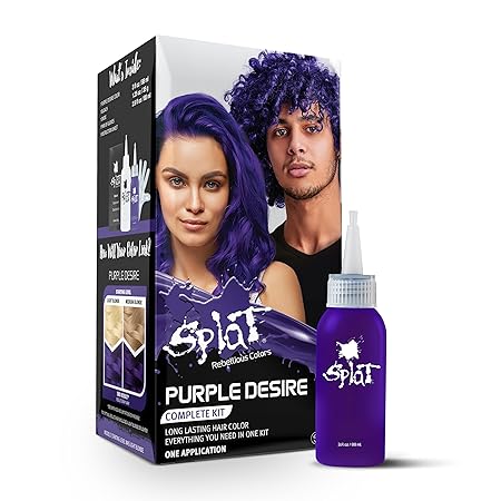 Amazon.com : Splat Purple Desire Semi Permanent Hair Dye Kit with ...